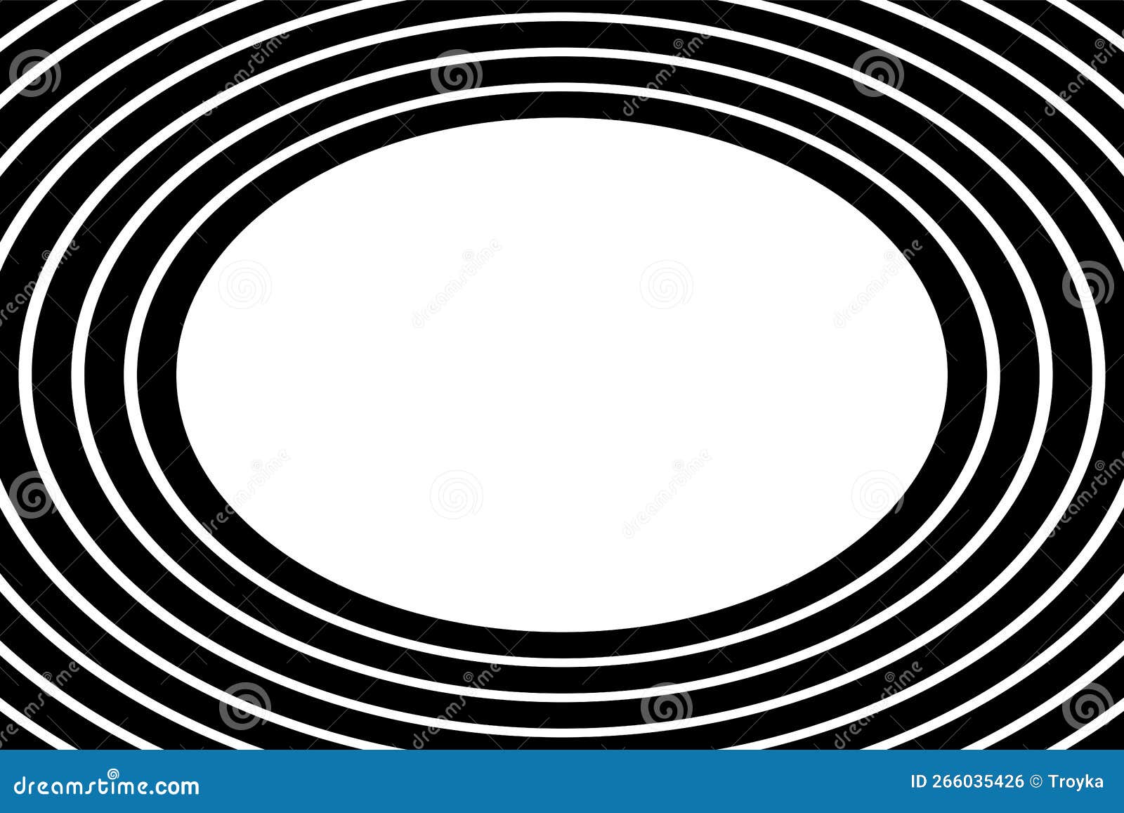 Oval Lines Frame. Abstract Geometric Black and White Background Stock ...