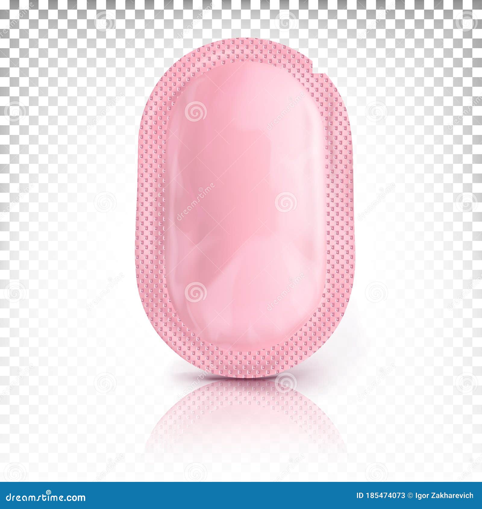 Oval Mini Sachet, Package, Pink Packaging Isolated On A White ...