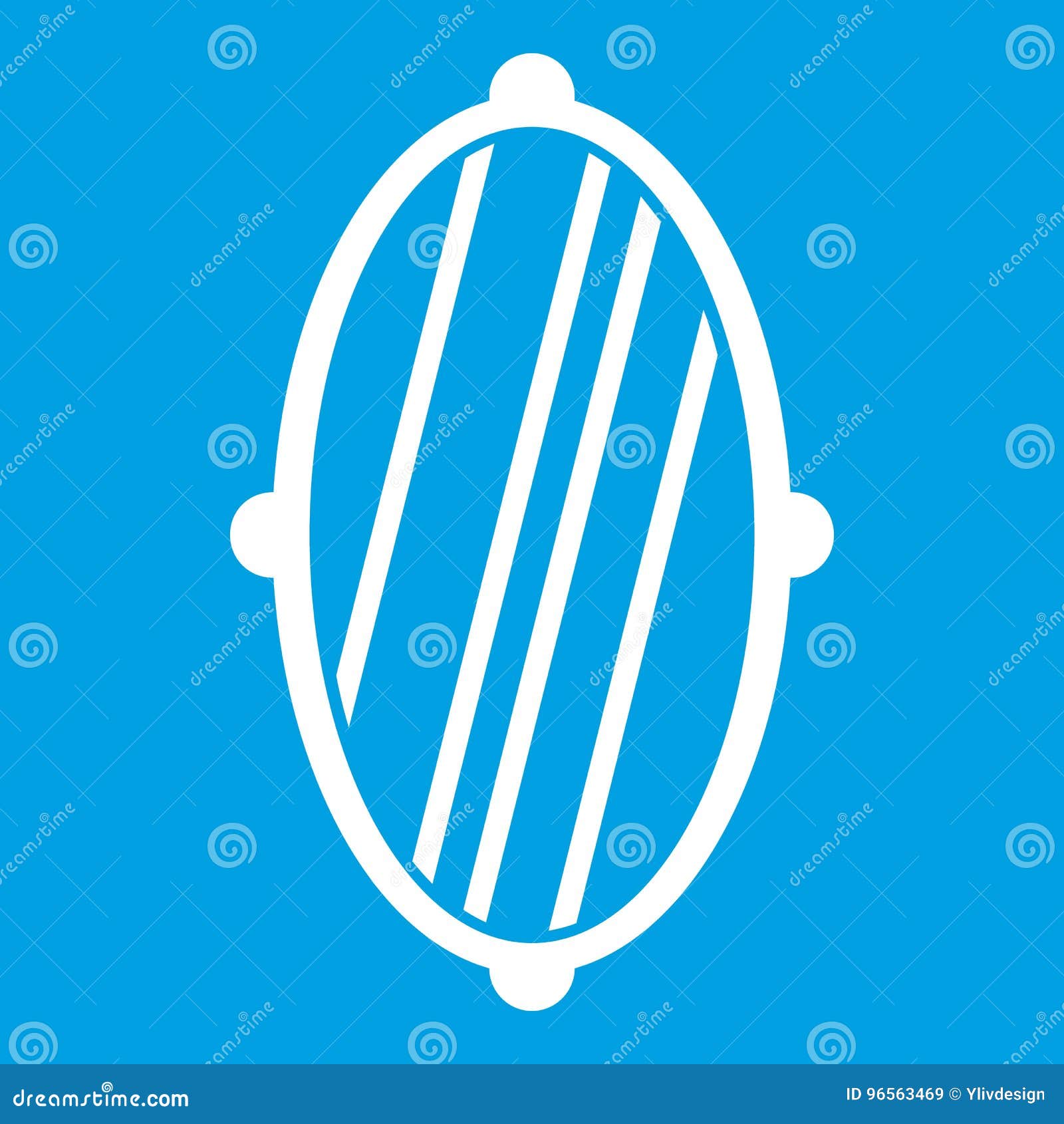 Oval Mirror Frame Icon White Stock Vector - Illustration of carving ...
