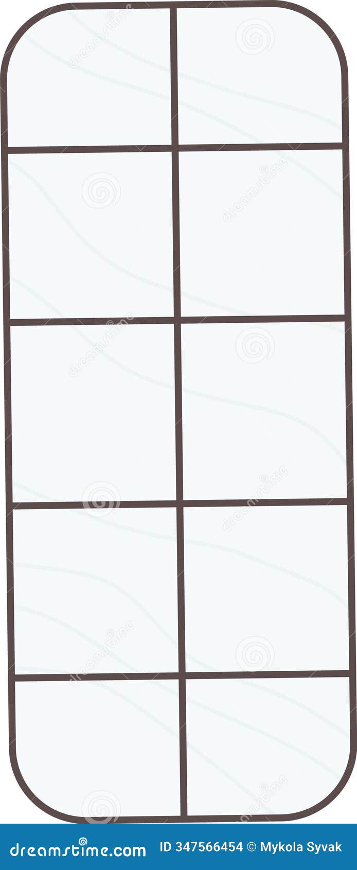 Modern Window Frame Icon, Simple Black Style Vector Illustration ...