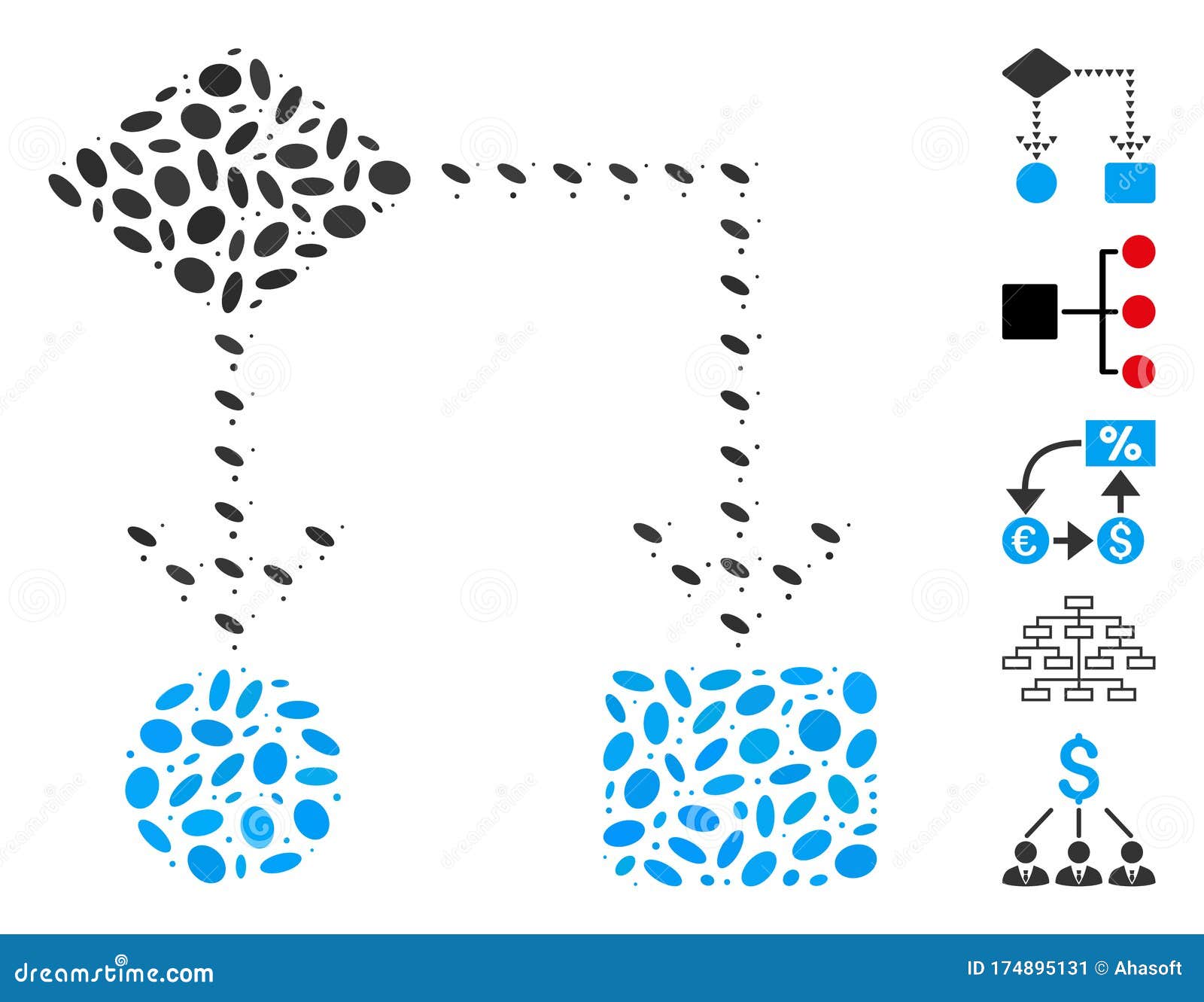 Oval Mosaic Algorithm Flowchart Stock Illustration - Illustration of ...