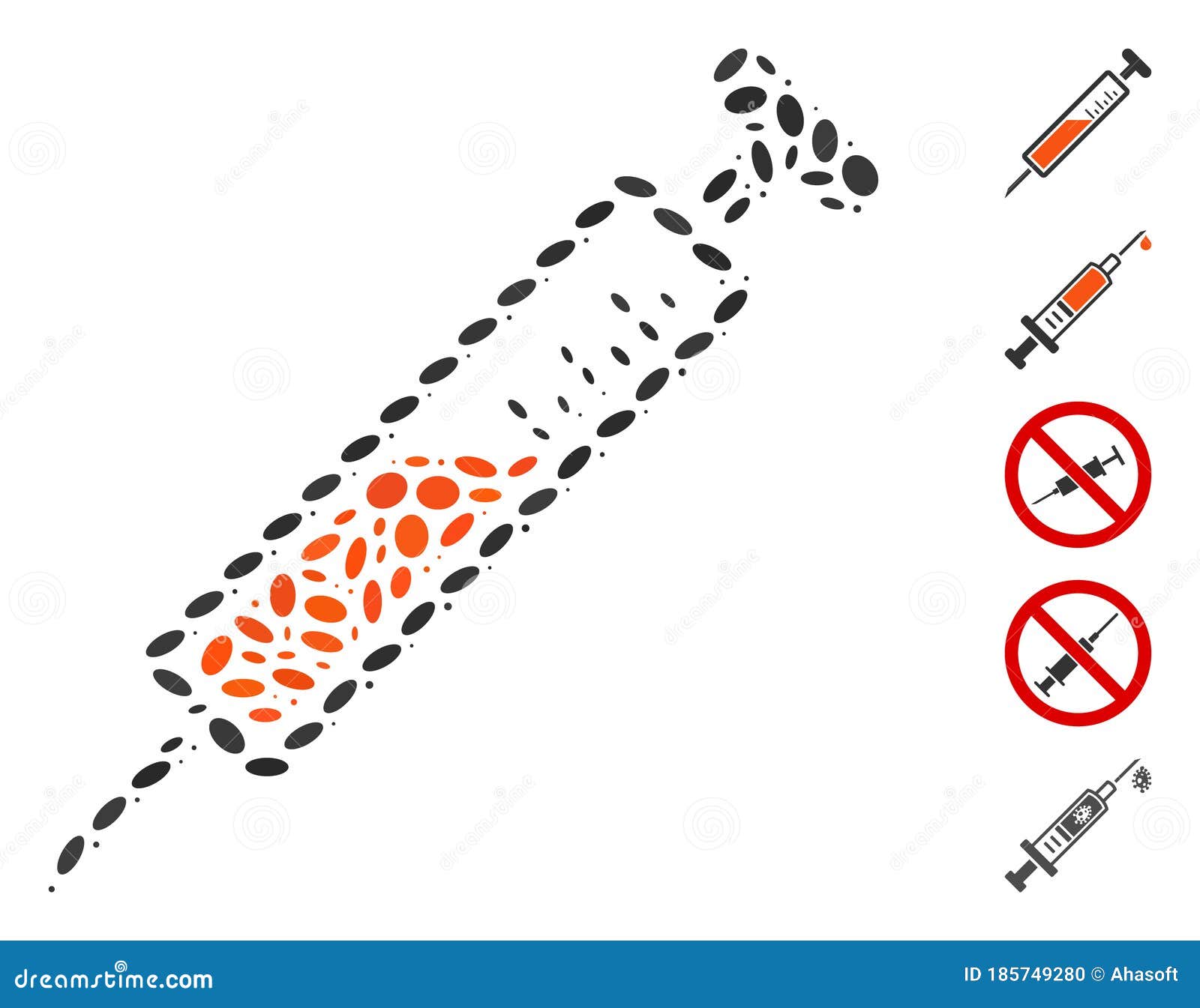 Oval Mosaic Injection stock illustration. Illustration of abstraction ...