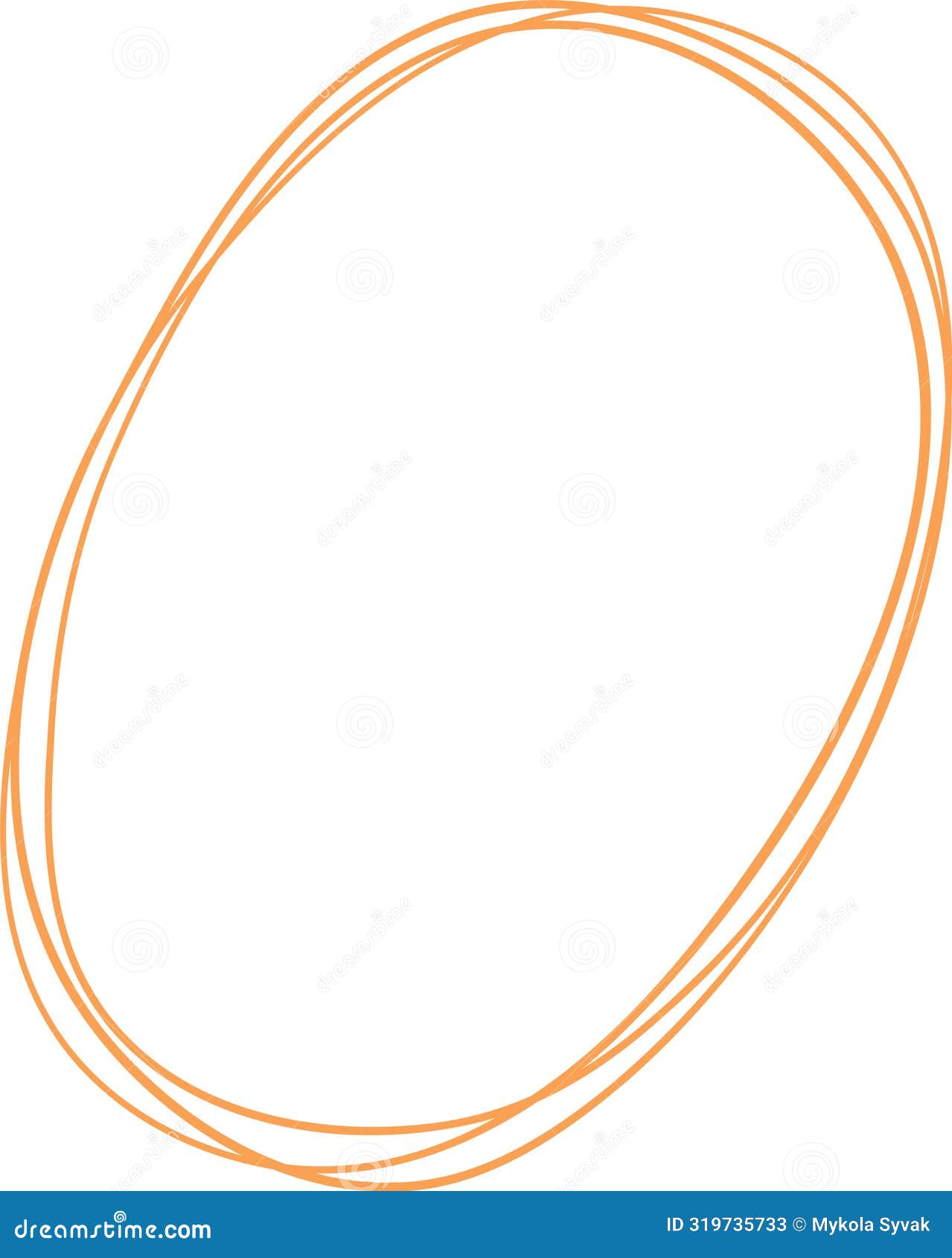 Oval Outline Frame stock vector. Illustration of frame - 319735733