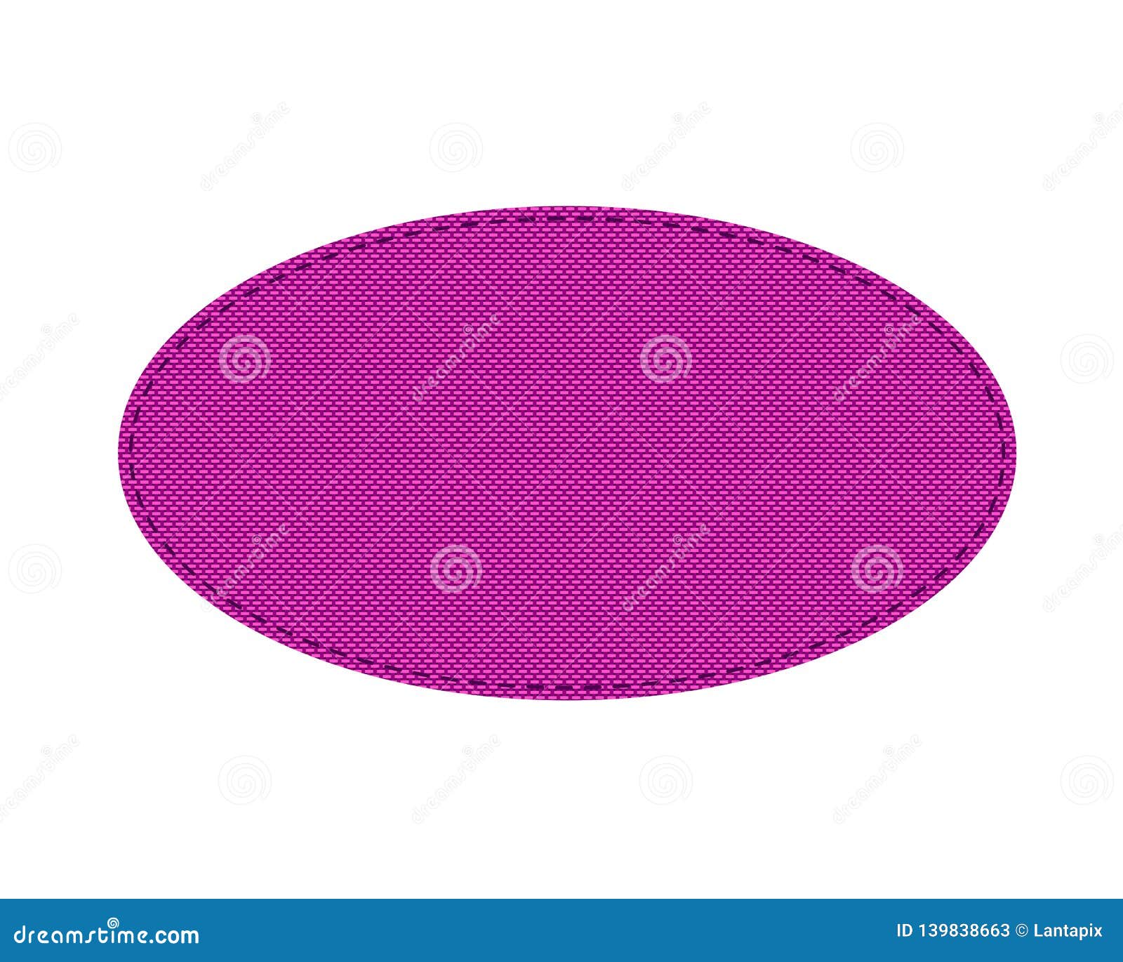 Oval patch with stitches stock vector. Illustration of stitch - 139838663