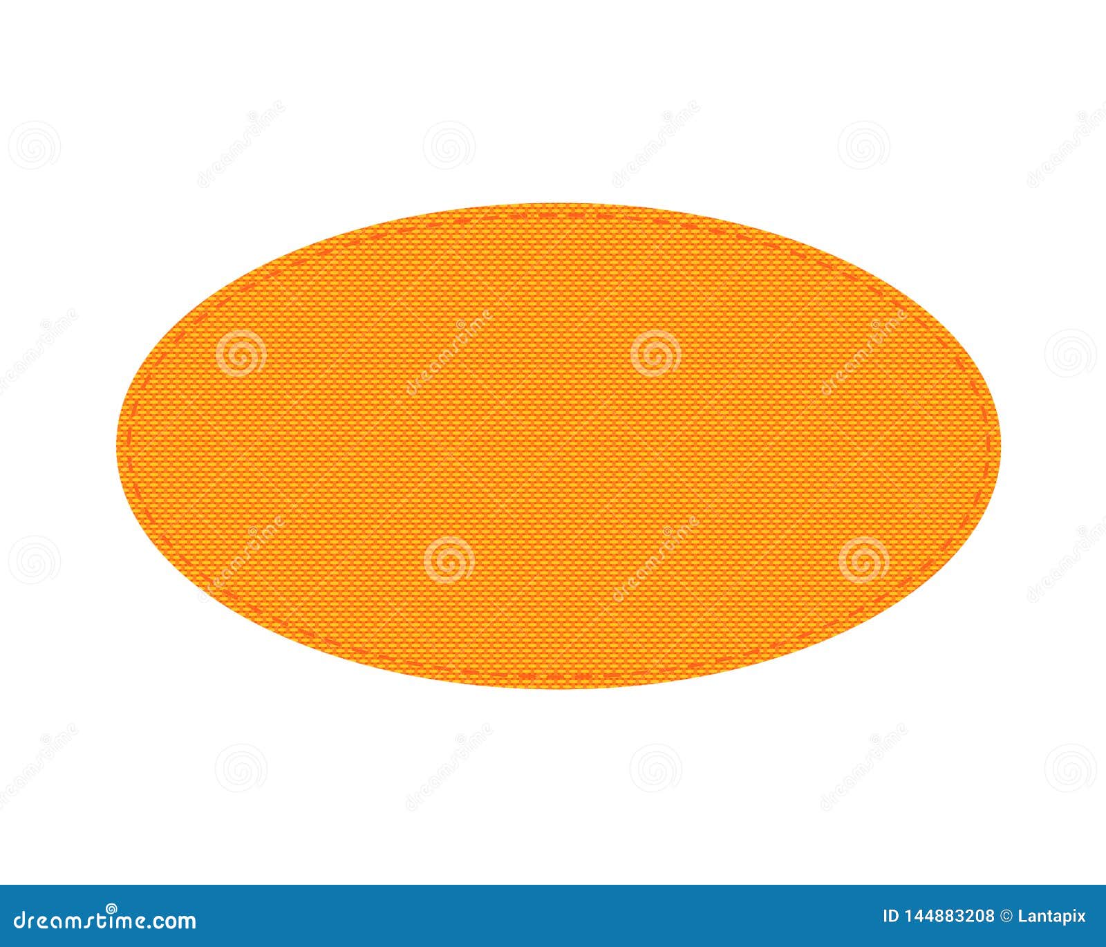 Oval patch with stitches stock vector. Illustration of stitching ...