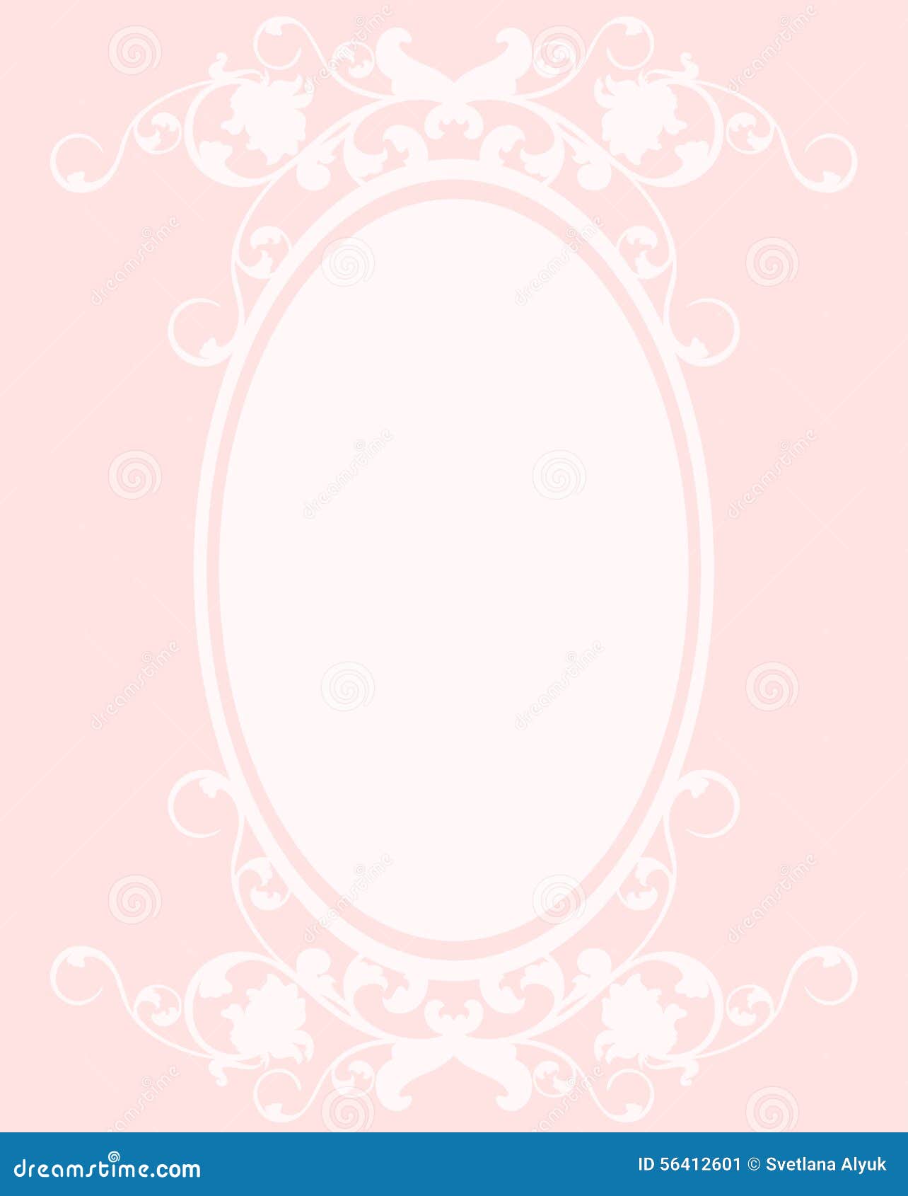 Oval pink frame stock vector. Illustration of elegant - 56412601