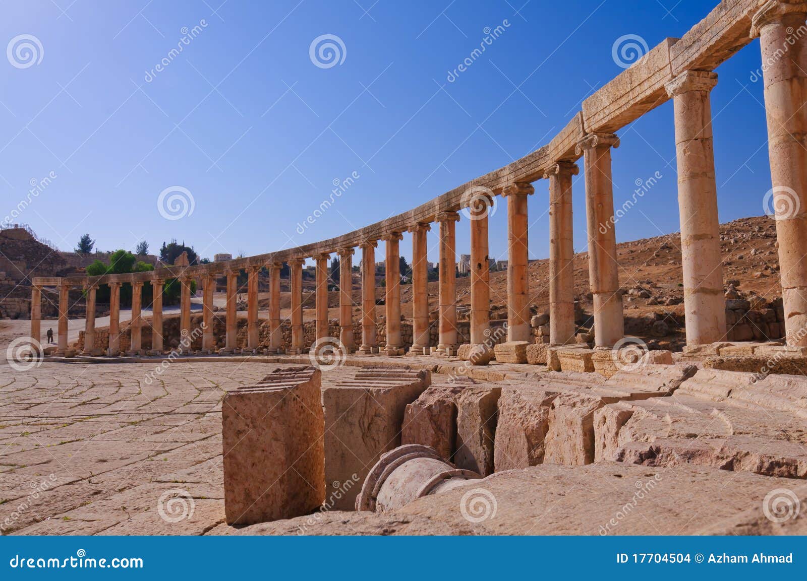 Oval Plaza s Pillars stock photo. Image of column, great - 17704504