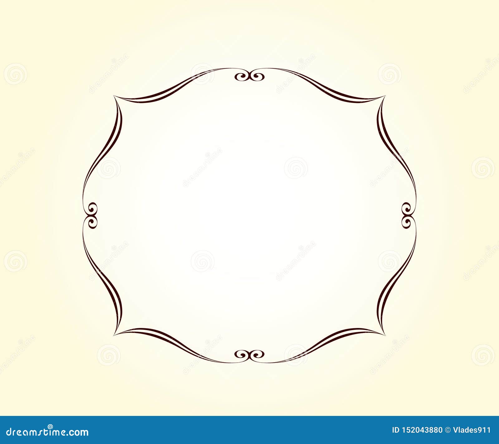 Oval Retro Frame with Place for Text.Vector Illustration Stock Vector ...