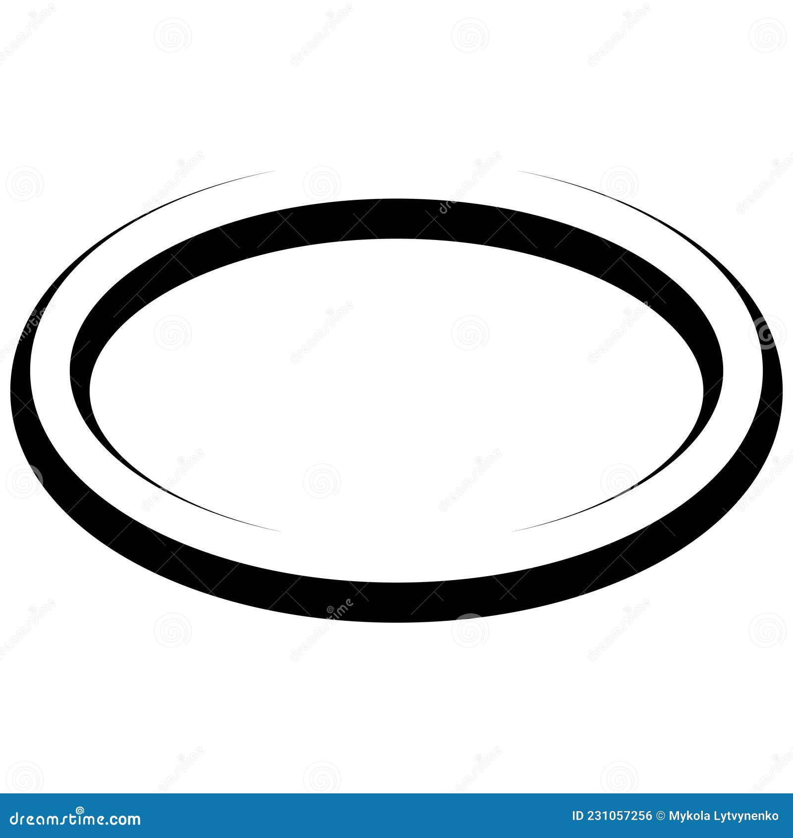 Oval Round Banner Frame Elegant Lines, Borders, Vector Hand Drawn ...