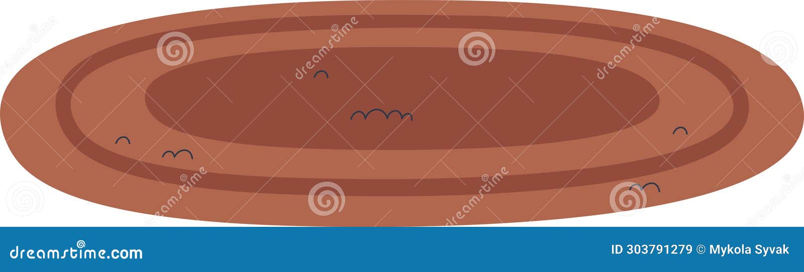 Oval Rug Carpet stock illustration. Illustration of decoration - 303791279