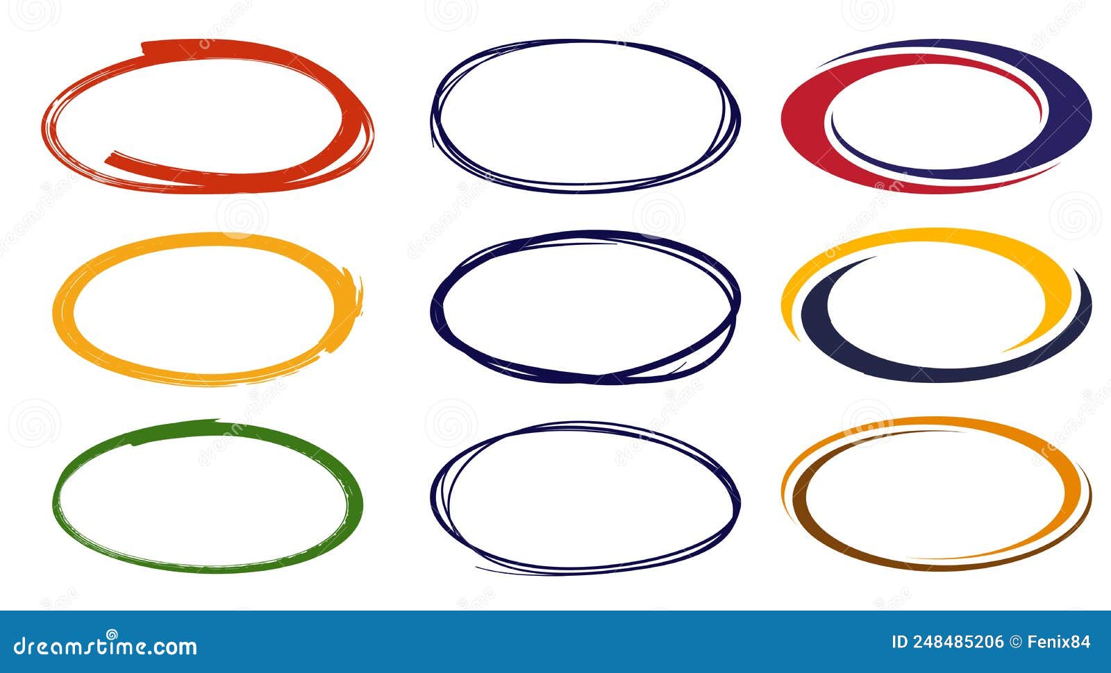 Oval. Set of Vector Banners for Text Selection. Geometric Illustrations ...