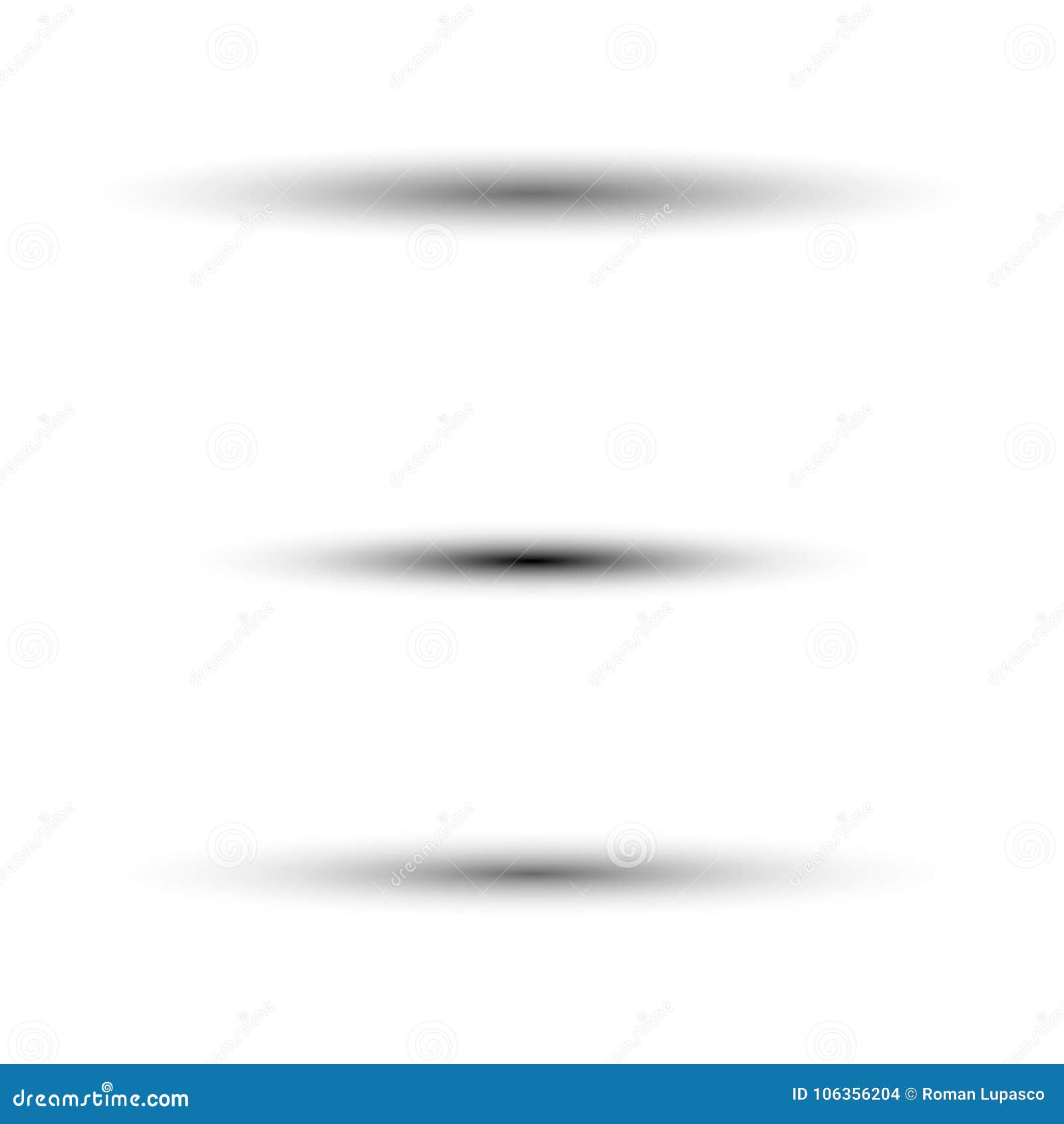 Oval Shadow for Tab Dividers Isolated on White Vector Set for Your Web ...