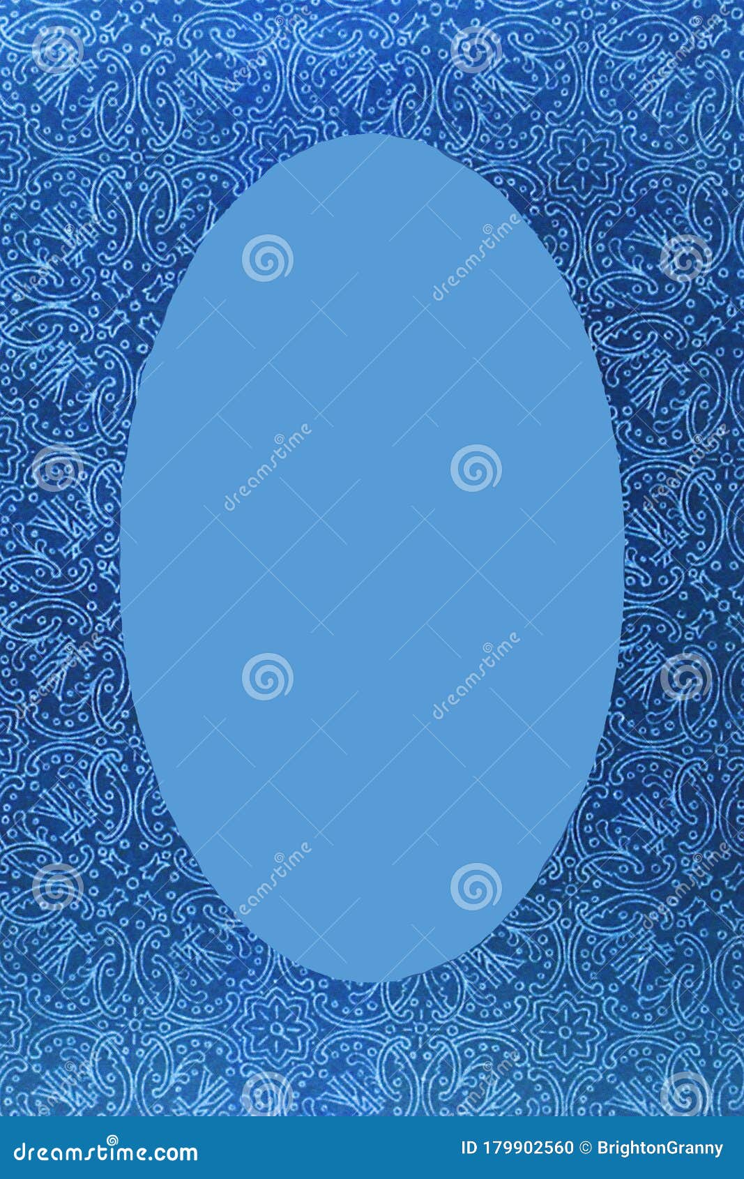 Oval Shape Bordered by Patterned Paper. Stock Illustration ...