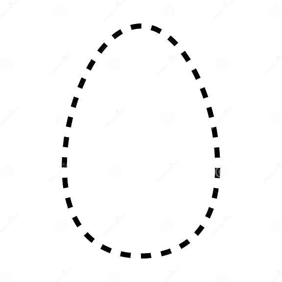 Oval Shape Dashed Symbol Vector Icon for Creative Graphic Design Ui ...