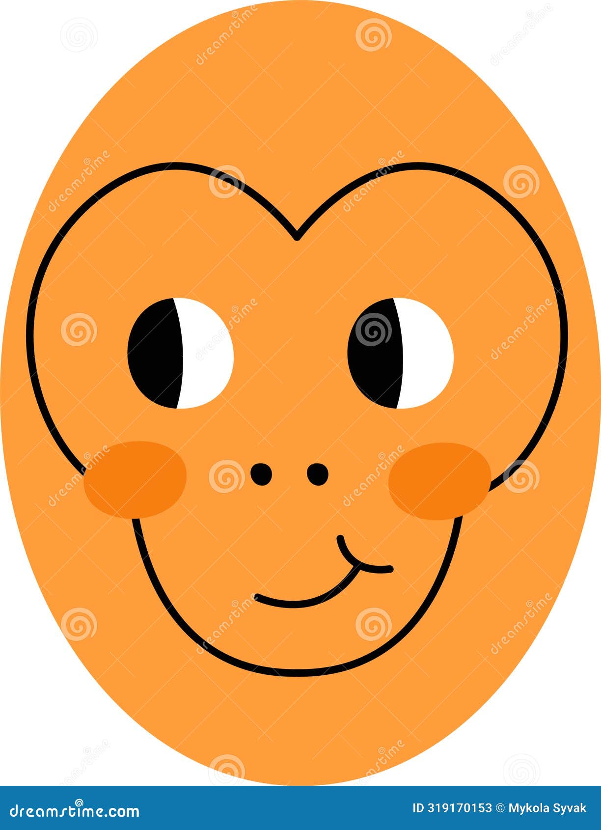 Oval Shape Monkey stock vector. Illustration of character - 319170153