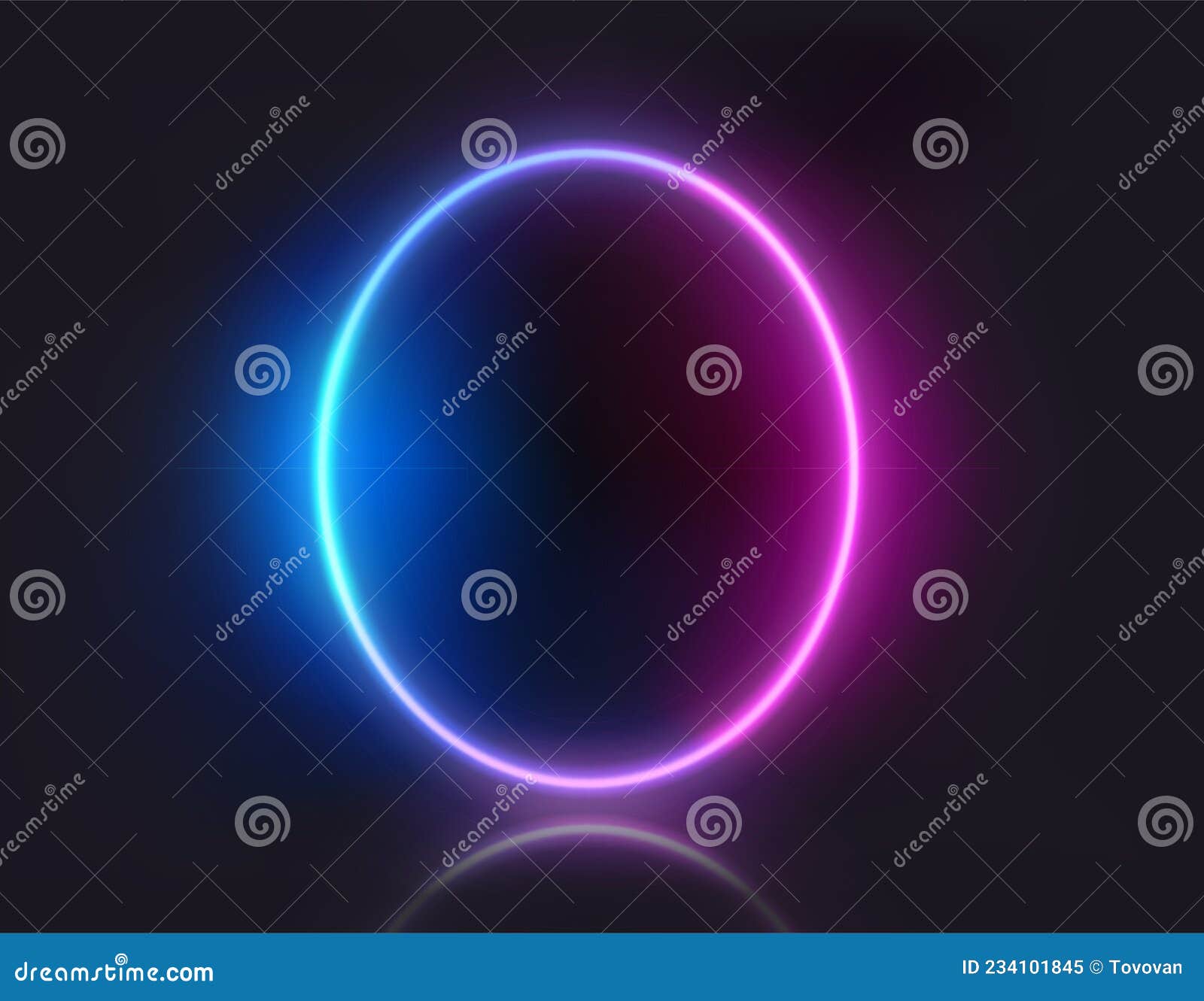 Oval Shape Neon Glowing Frame on Dark Stock Vector - Illustration of ...