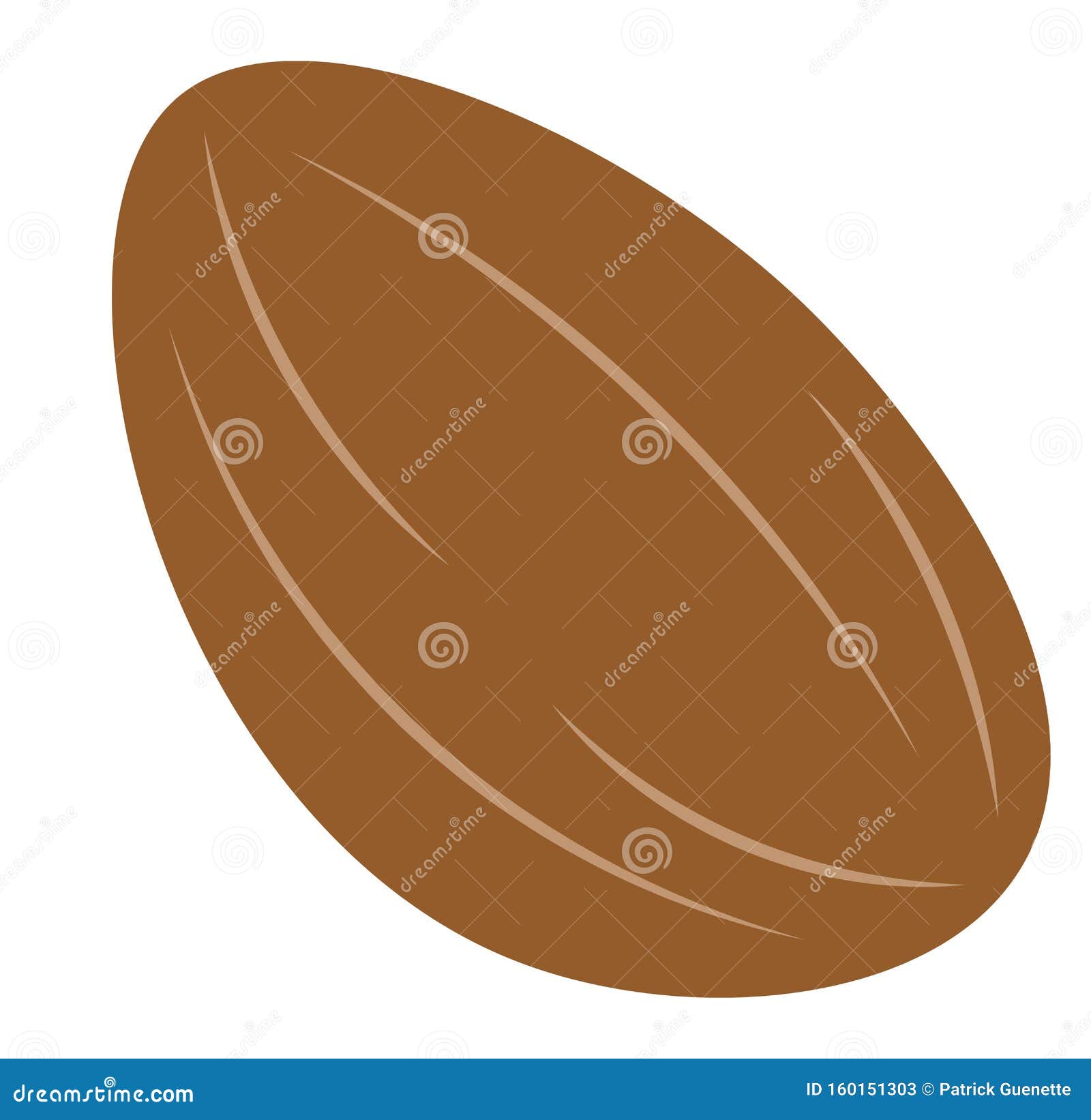 An Almond Vector or Color Illustration Stock Vector - Illustration of ...