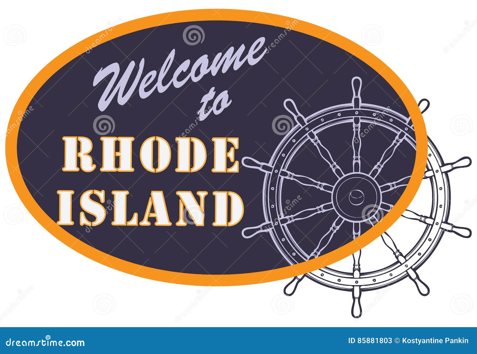 Oval Sign Welcome To Rhode Island Stock Vector - Illustration of ...