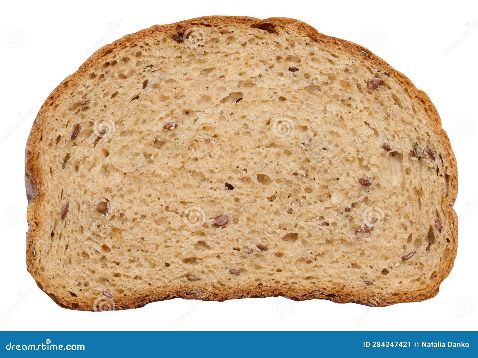 Oval Slice of Rye Flour Bread with Seeds Stock Image - Image of bakery ...
