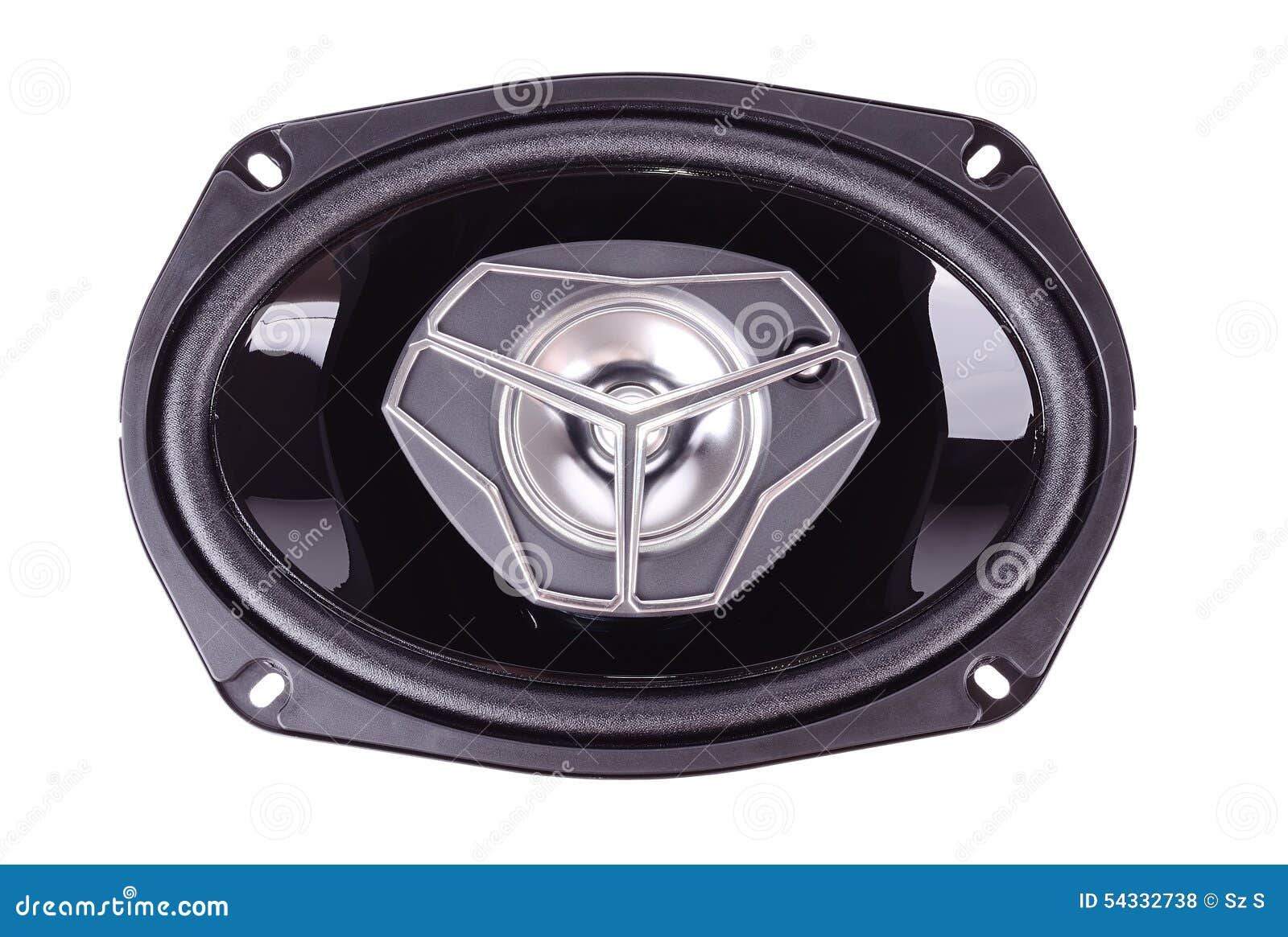 Oval Speaker Isolated on White Background Stock Photo - Image of club ...