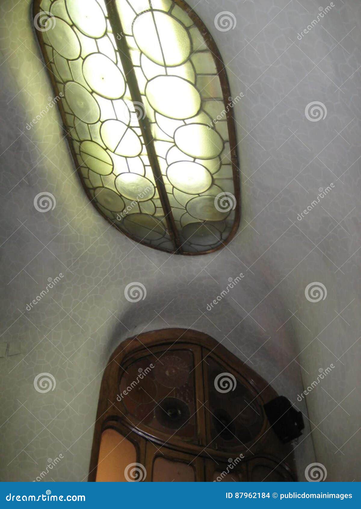 Oval Stained Glass Window Picture. Image: 87962184