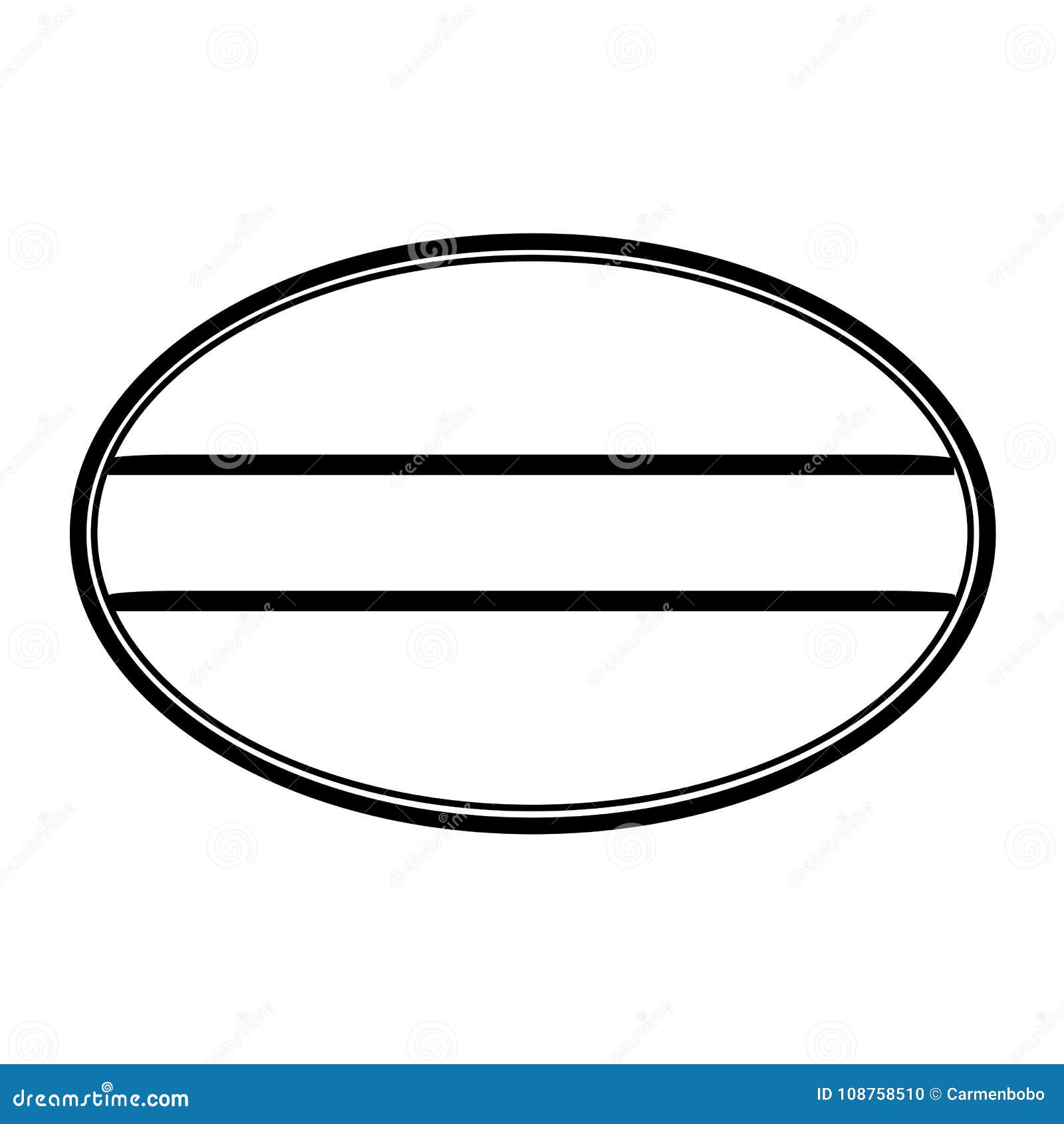 Oval stamp stock illustration. Illustration of miscellaneous - 108758510