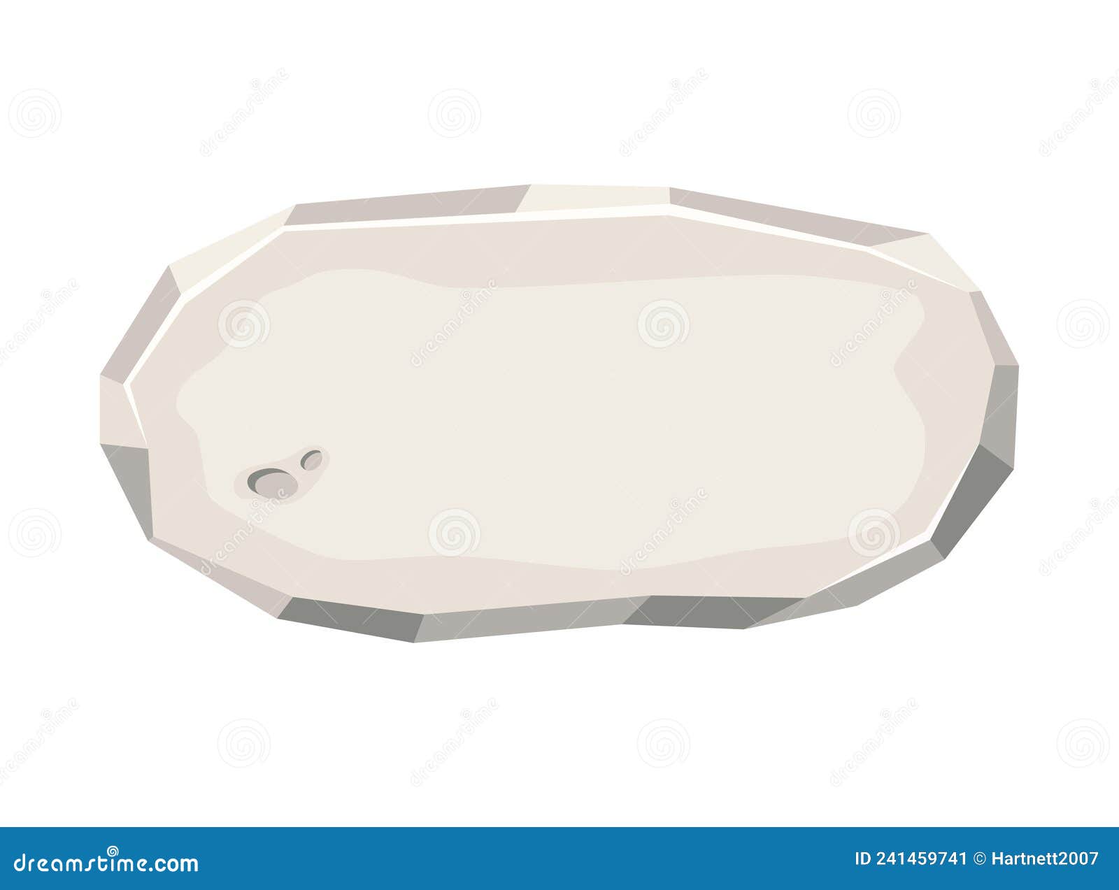 Oval Stone Tablet, Rock Banner With Cracked Elements. Frame, Block ...