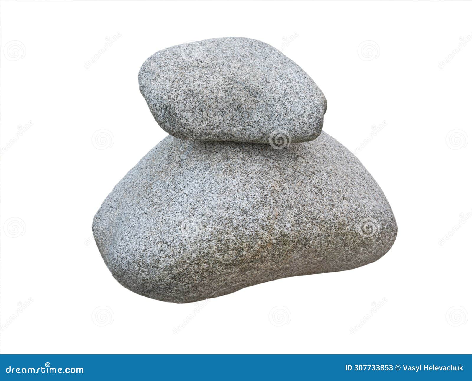 Oval Stones Isolated on White Background Stock Image - Image of single ...