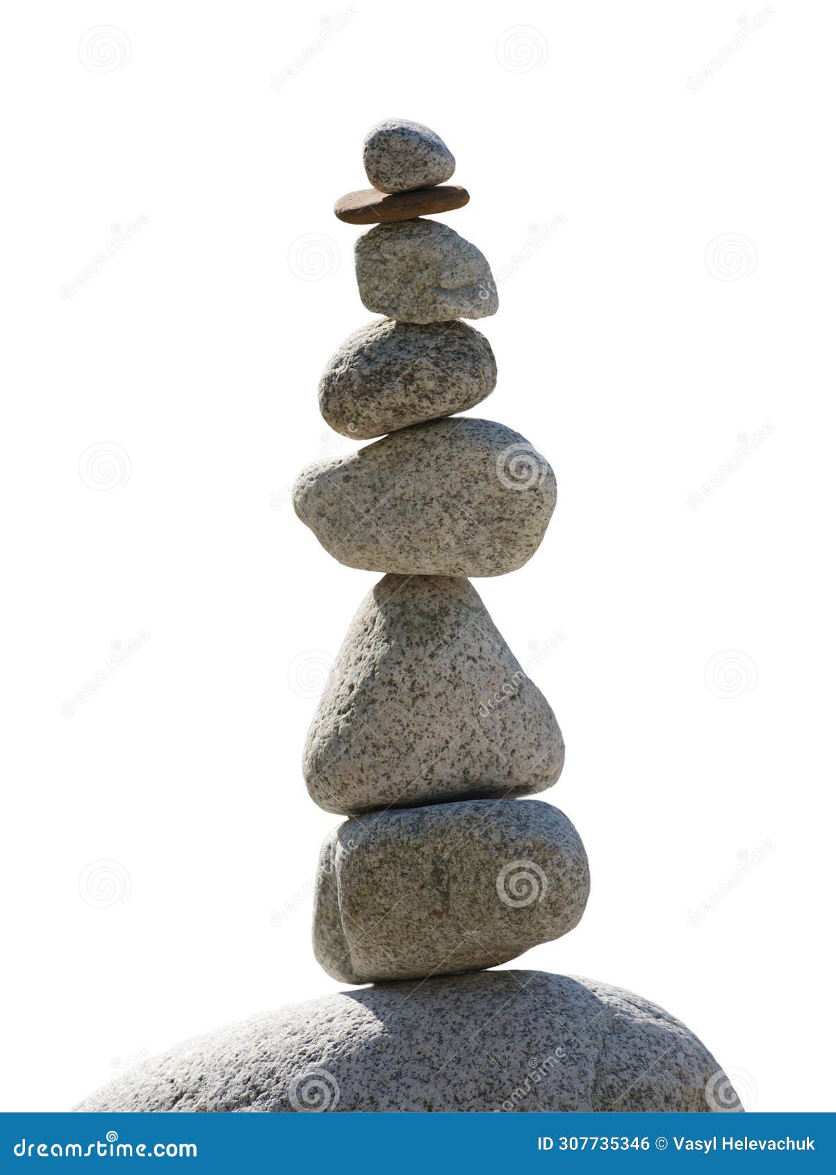 Oval Stones Isolated on White Background Stock Photo - Image of ...