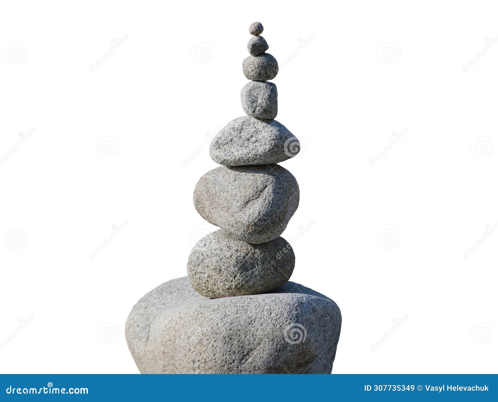 Oval Stones Isolated on White Background Stock Image - Image of ...