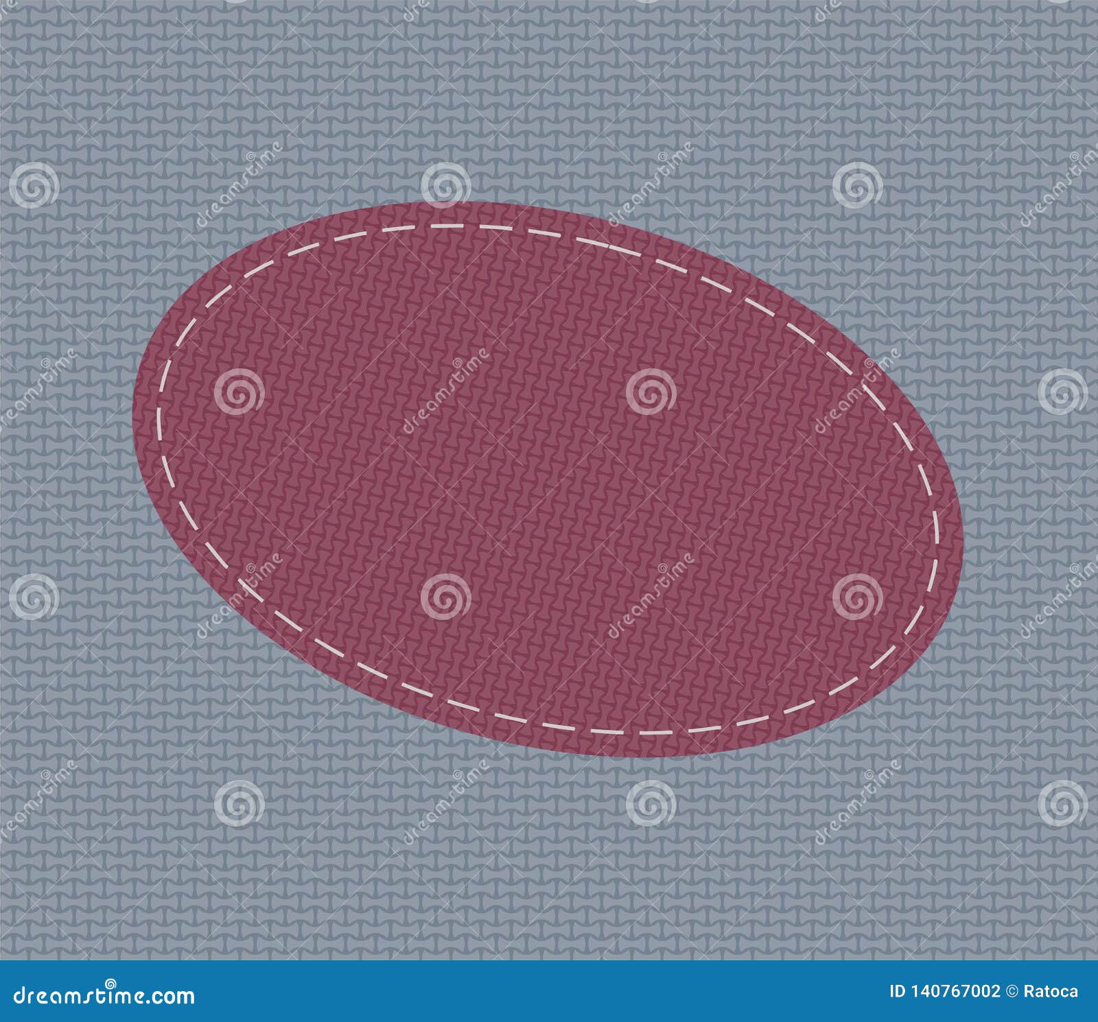 Oval textile patch stock vector. Illustration of abstract - 140767002