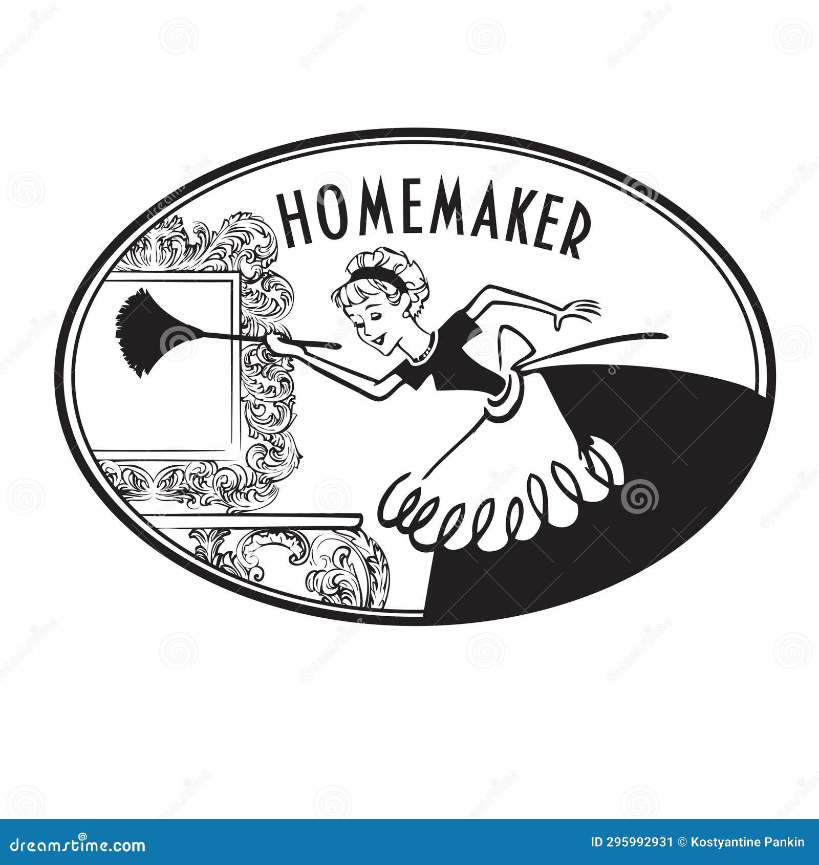 Homemaker illustration stock vector. Illustration of lady - 295992931