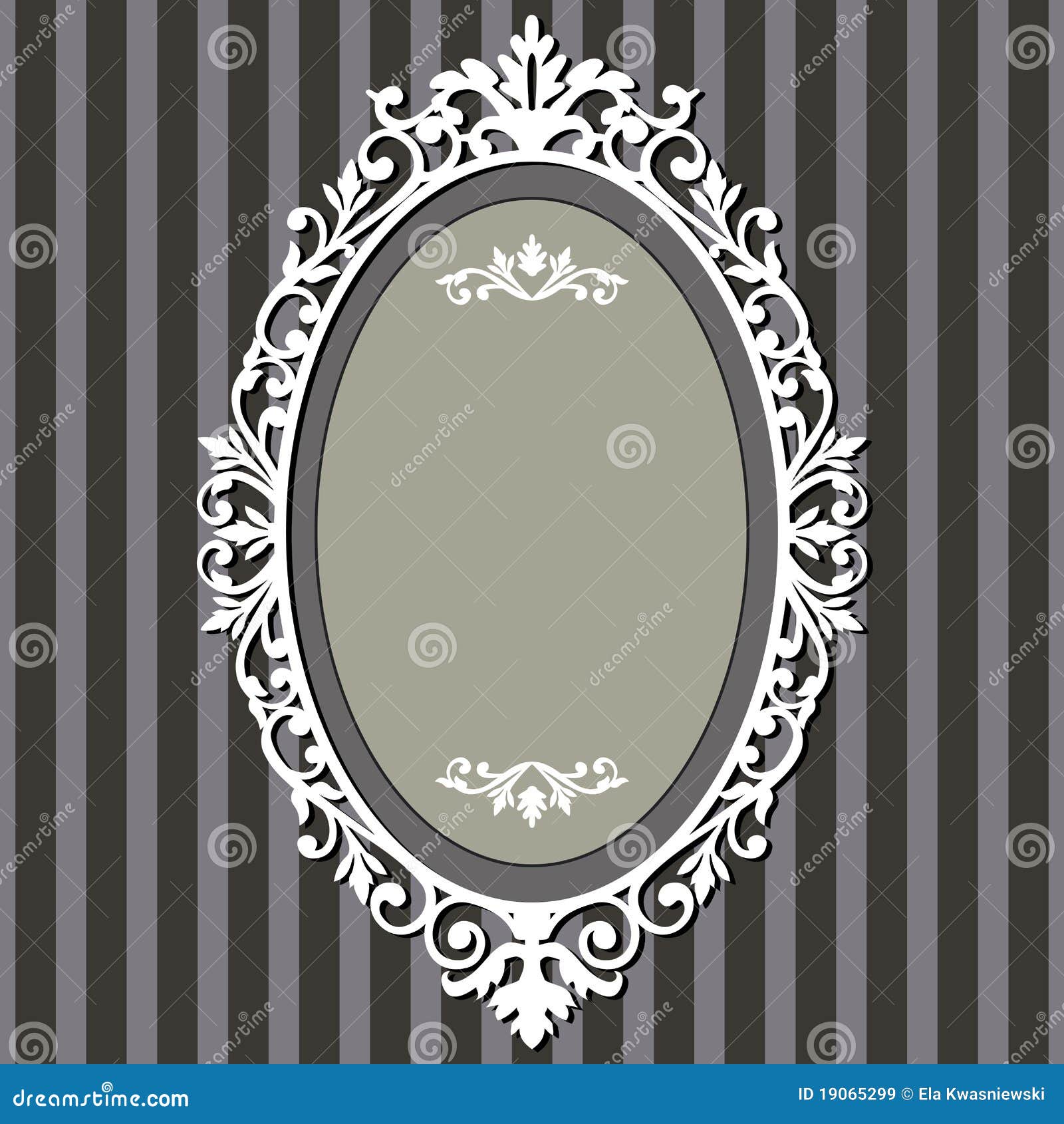 Ornate Oval Frame Vector Free