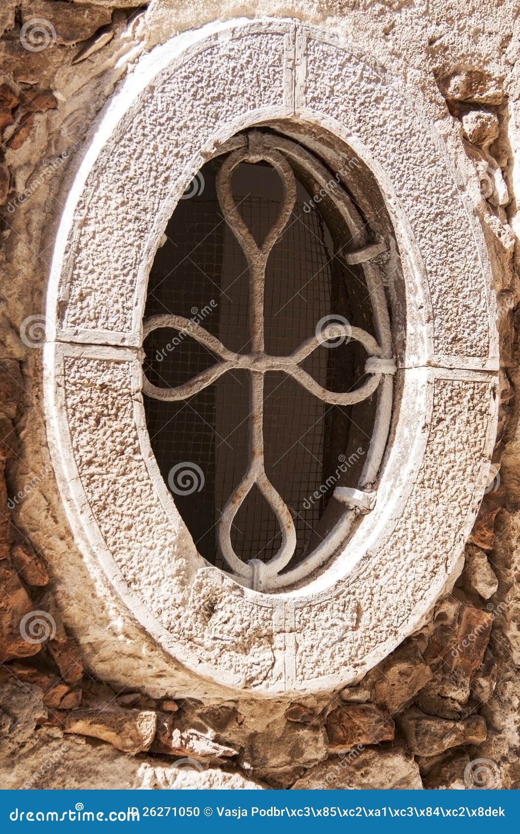 Oval stone window stock photo. Image of stone, rovigno - 26271050
