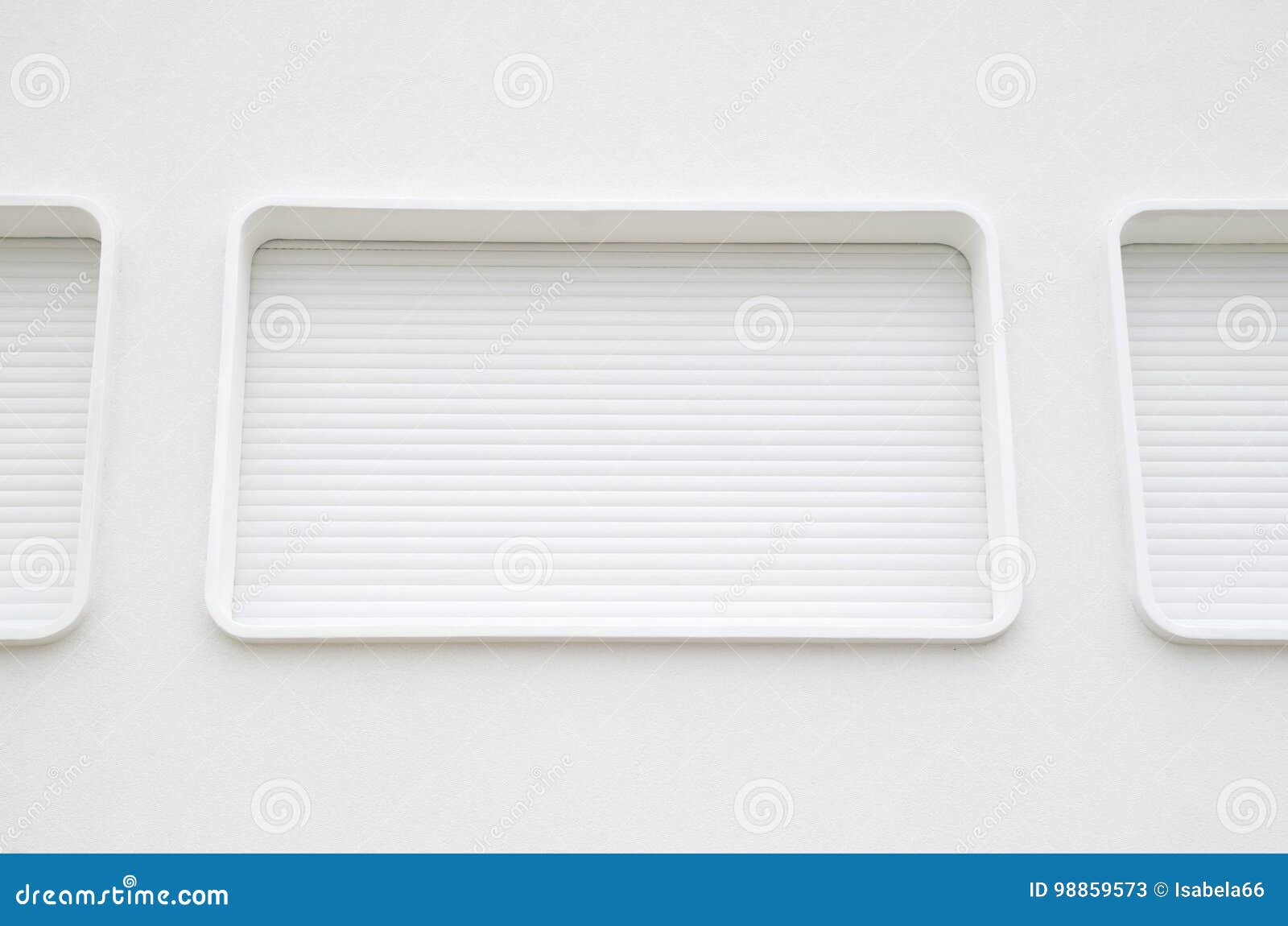 Oval Windows with New White External Blinds Stock Image - Image of ...