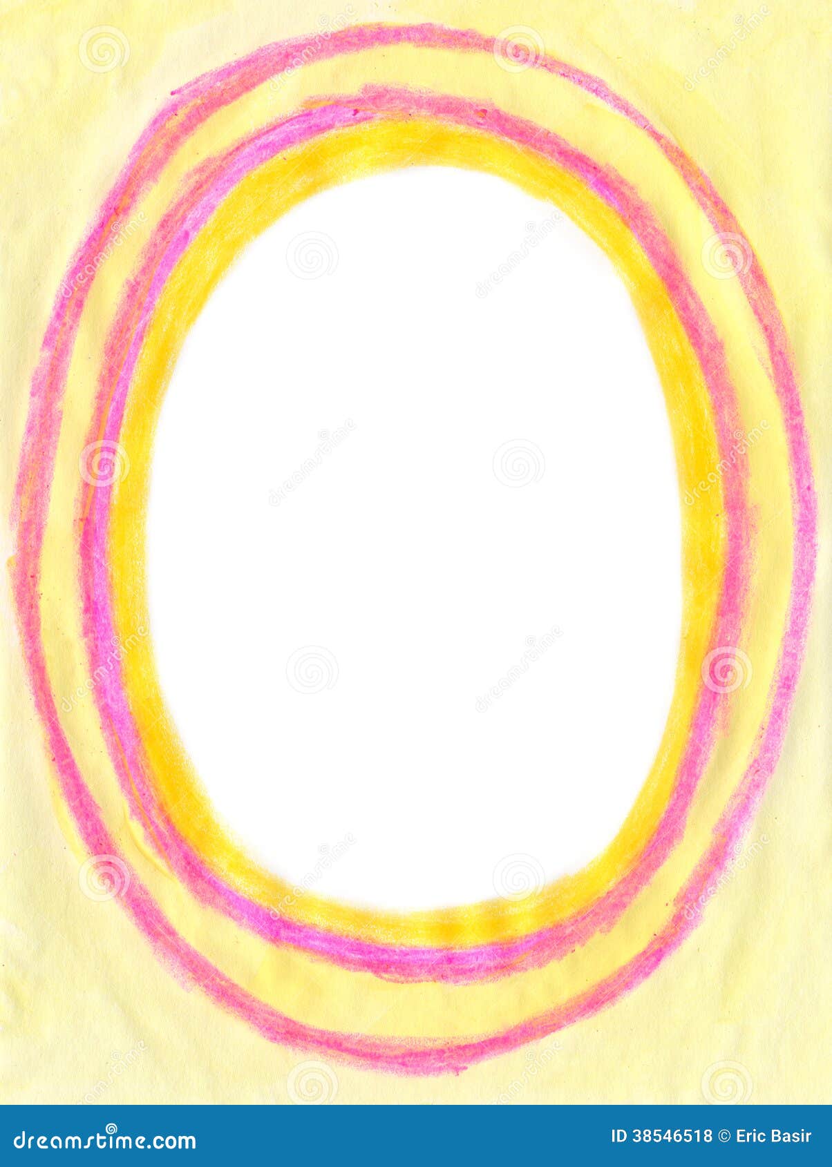 Oval Yellow Painted Frame stock illustration. Illustration of oval ...