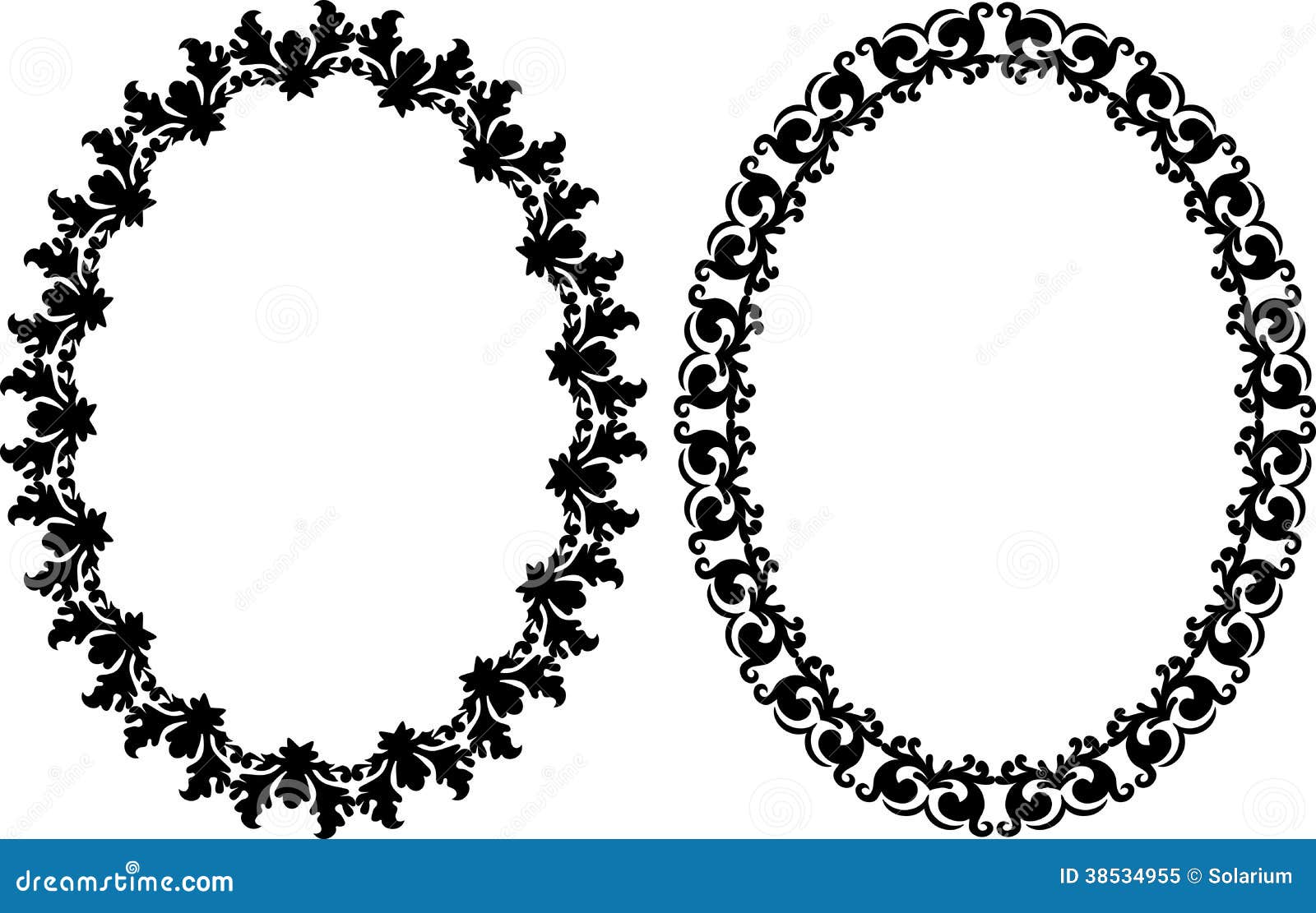 Ovale kaders vector illustratie. Illustration of textuur - 38534955