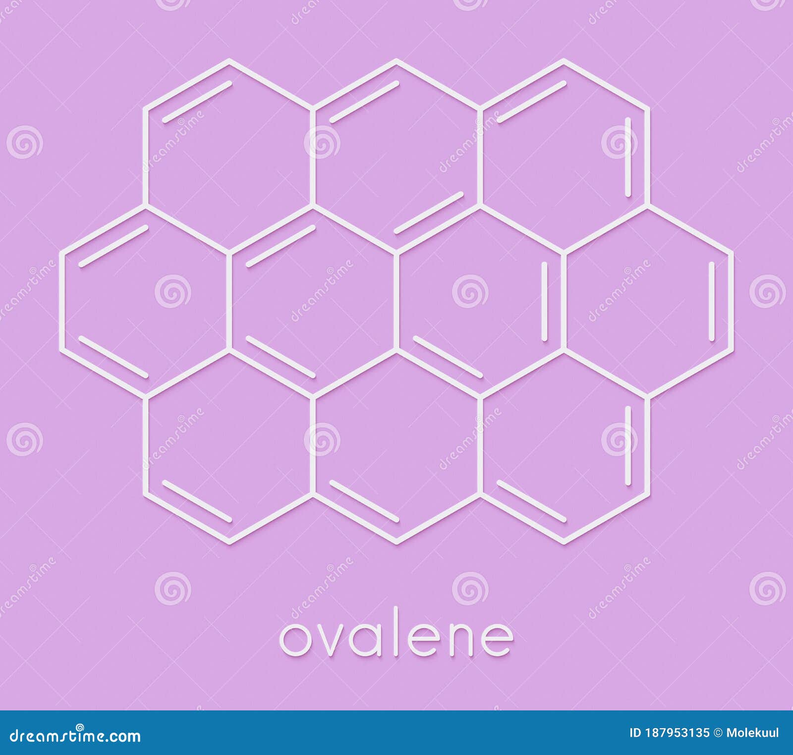 Ovalene Polycyclic Aromatic Hydrocarbon Molecule. Skeletal Formula ...