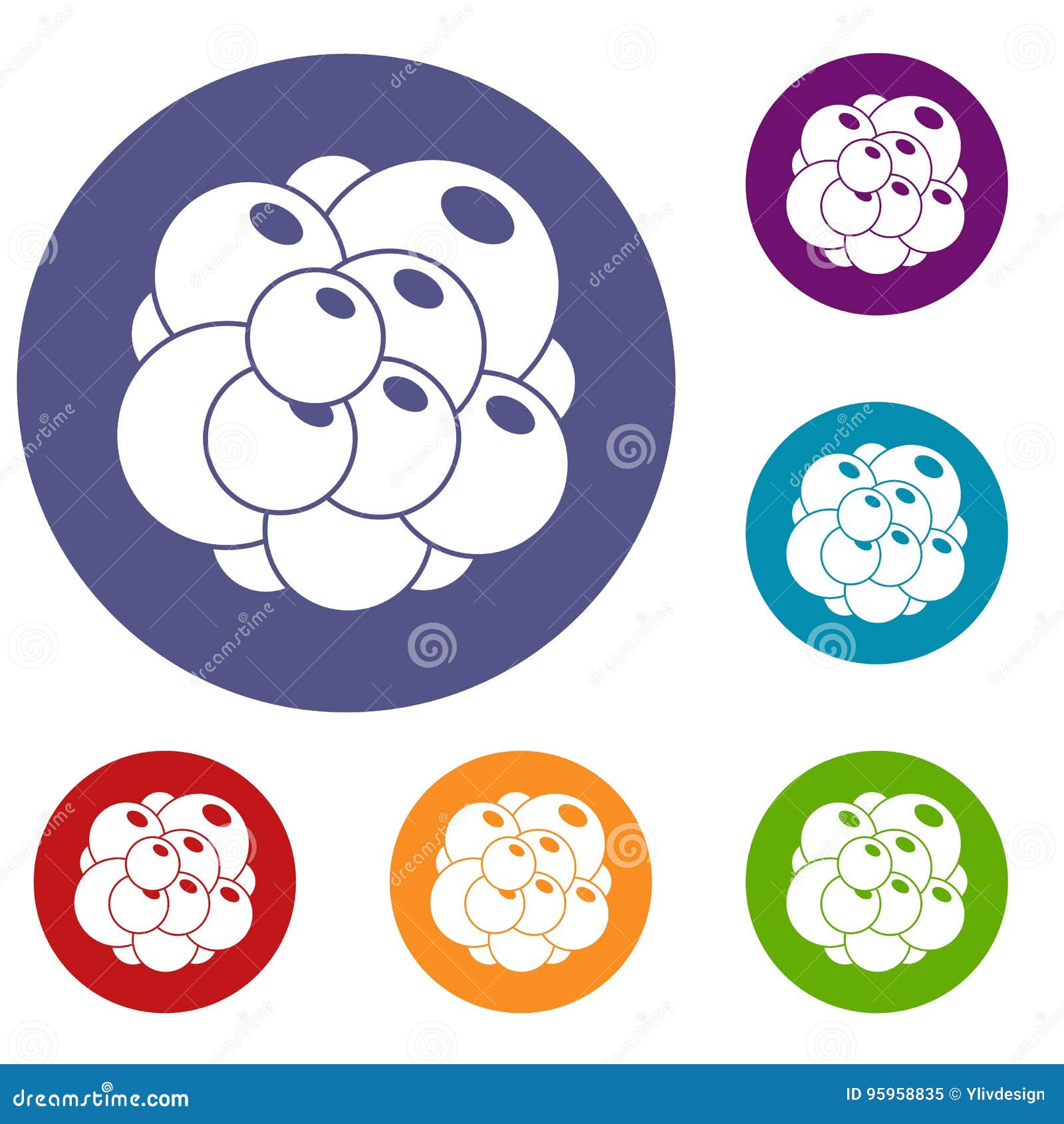 Ovary icons set stock vector. Illustration of circle - 95958835