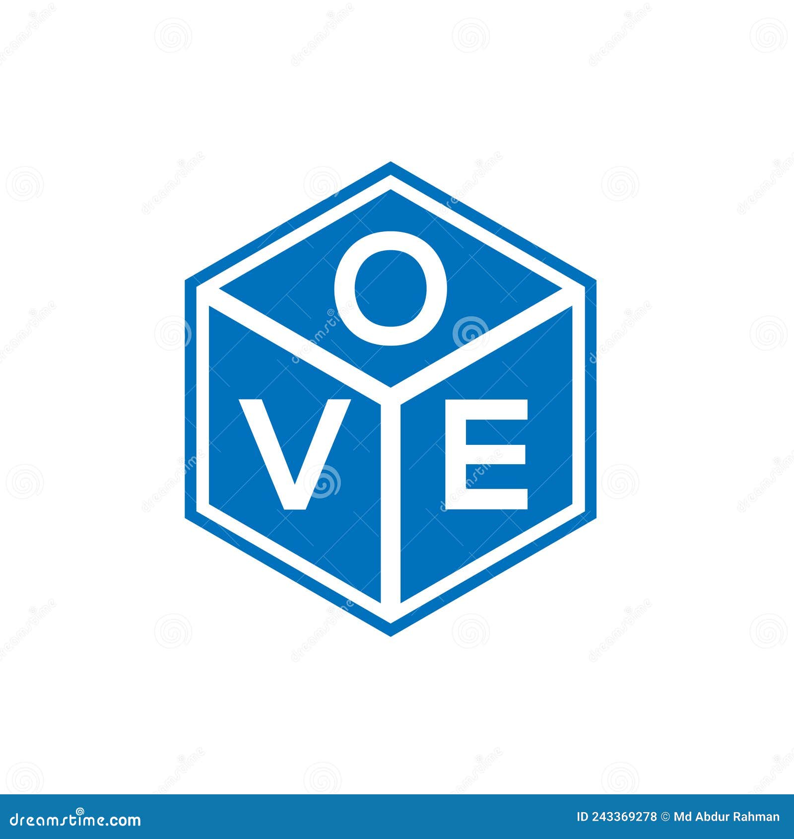 OVE Letter Logo Design on Black Background. OVE Creative Initials ...