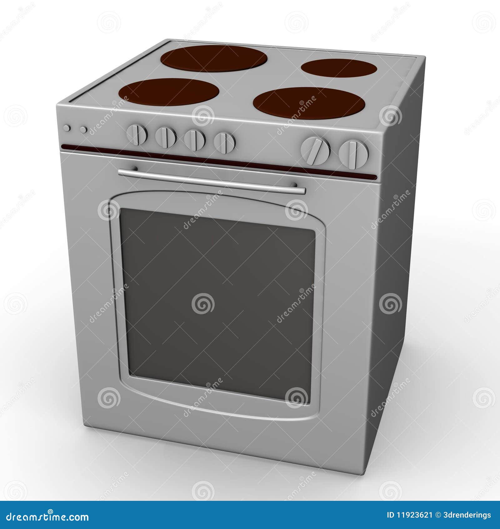 Cooker With Owen Isolated On White Royalty-Free Stock Photo ...