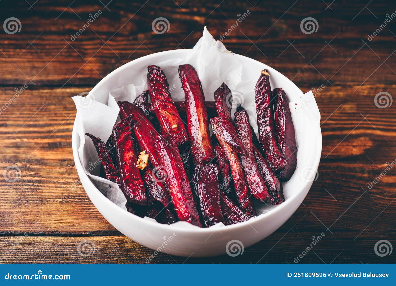 Oven Baked Beet Fries in Bowl Stock Photo - Image of potato, homemade ...