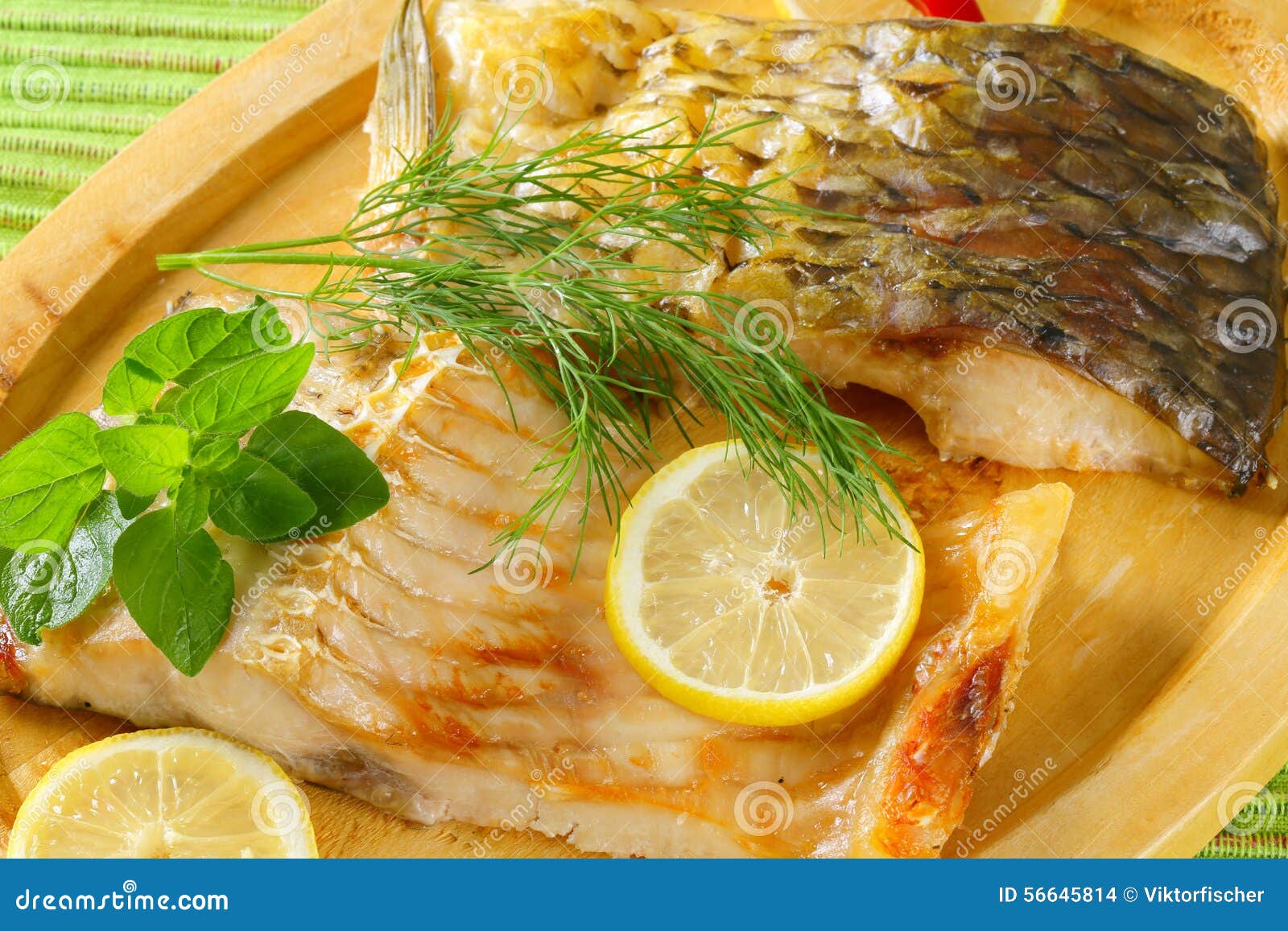 Oven baked carp fillet stock photo. Image of slice, fillets - 56645814