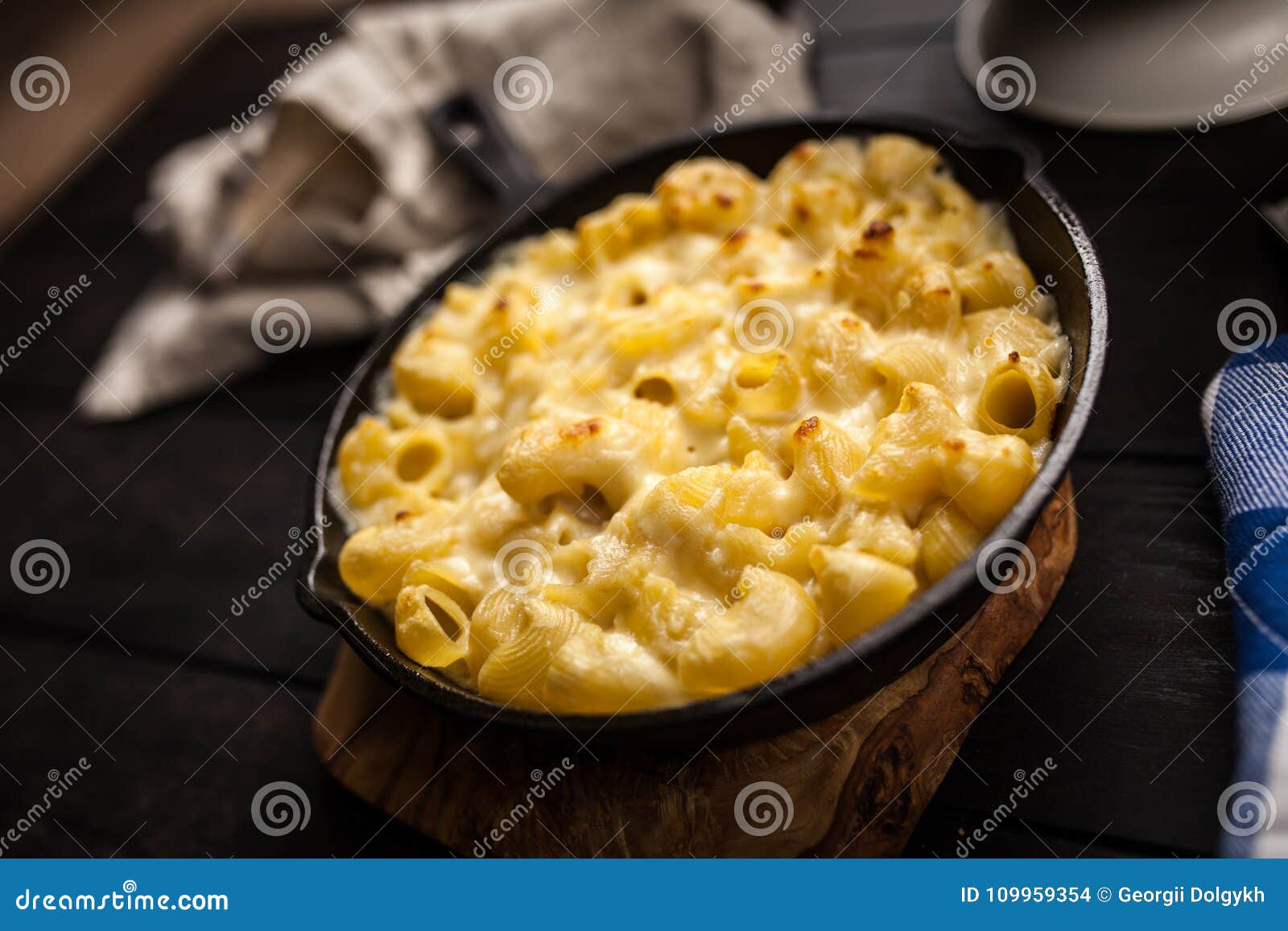 Mac and cheese stock photo. Image of oven, golden, iron - 109959354