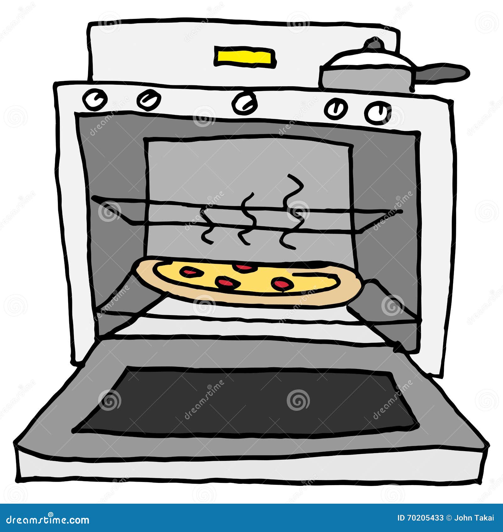Oven baked pizza stock vector. Illustration of vector - 70205433