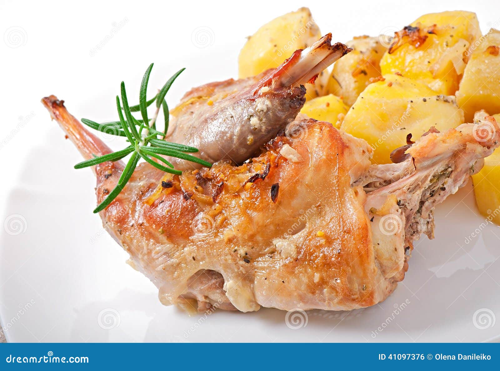 Oven Baked rabbit legs stock photo. Image of grilled - 41097376