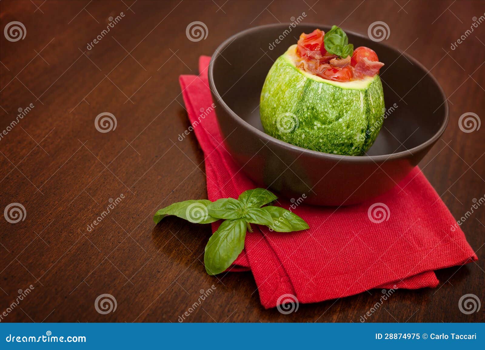 Oven baked round zucchini stock image. Image of cooked - 28874975