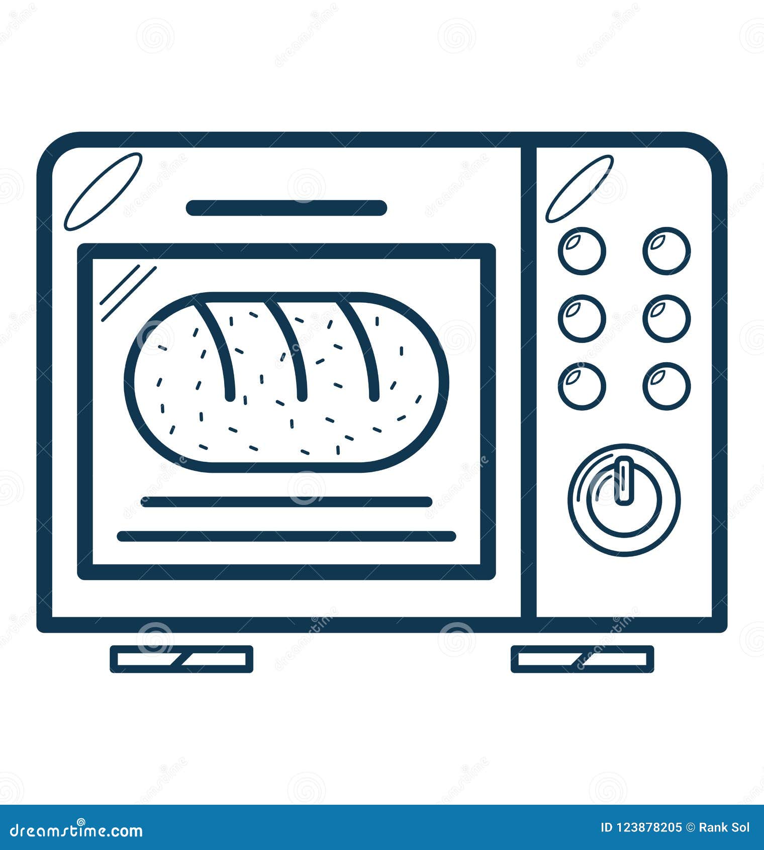 Oven Color Vector Illustration Isolated Fully Editable Stock Vector ...