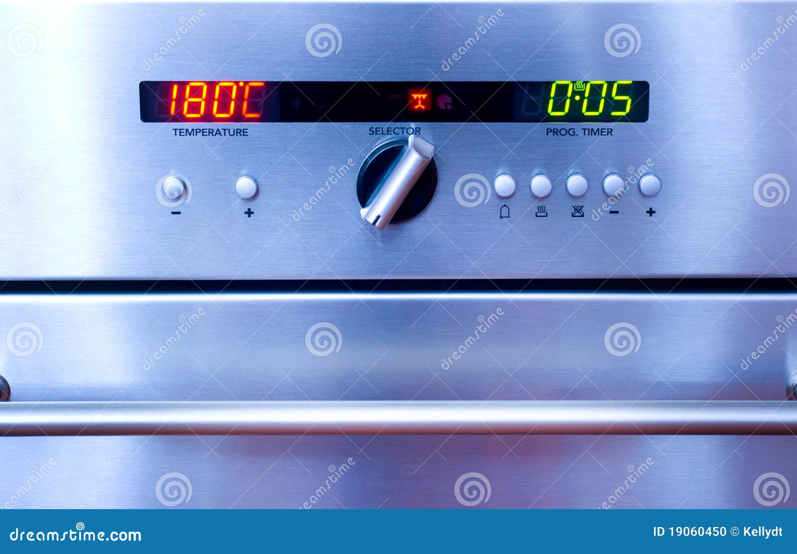 Oven control panel stock photo. Image of plus, green - 19060450