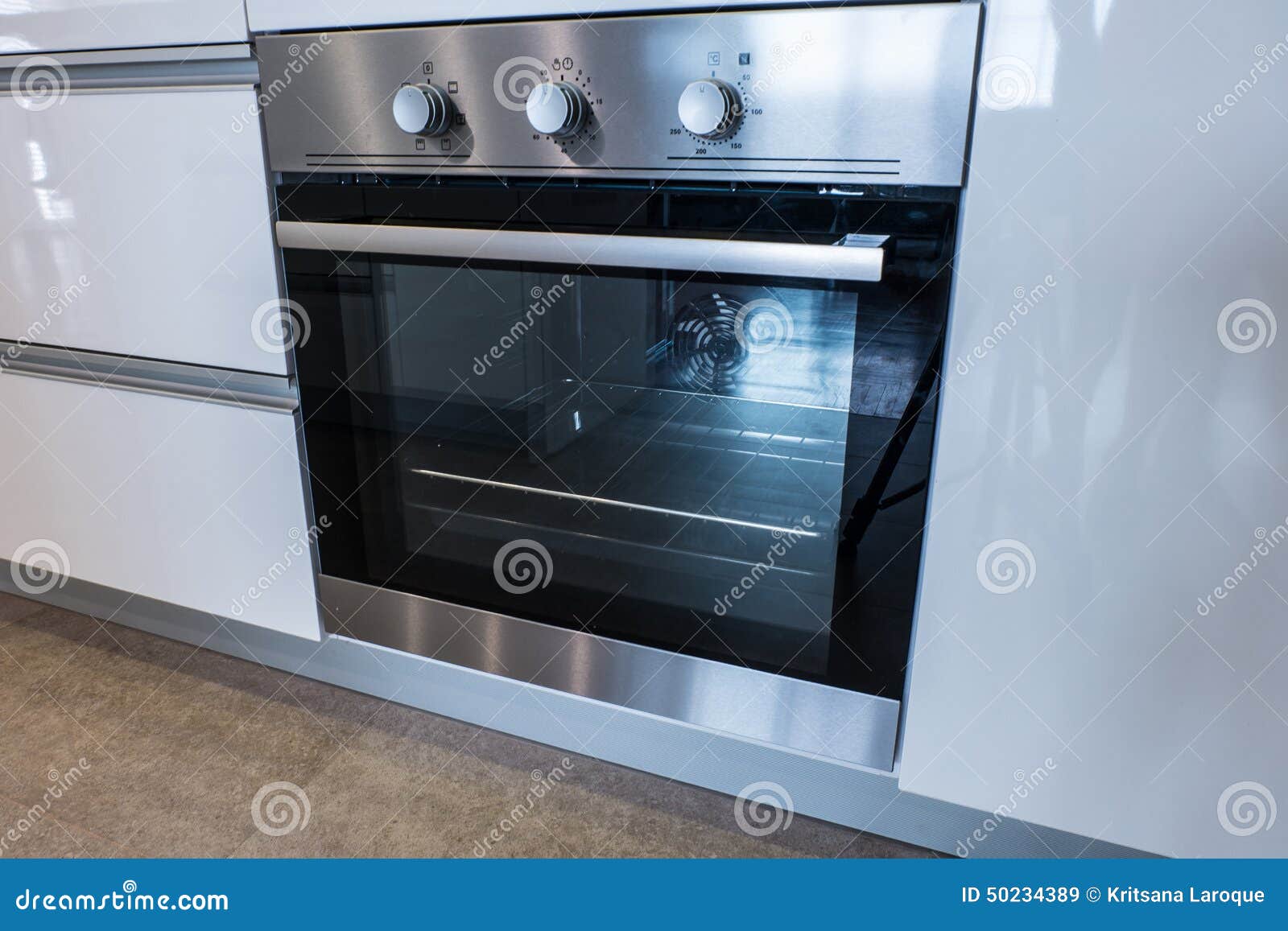 Oven at home kitchen stock image. Image of steel, home - 50234389